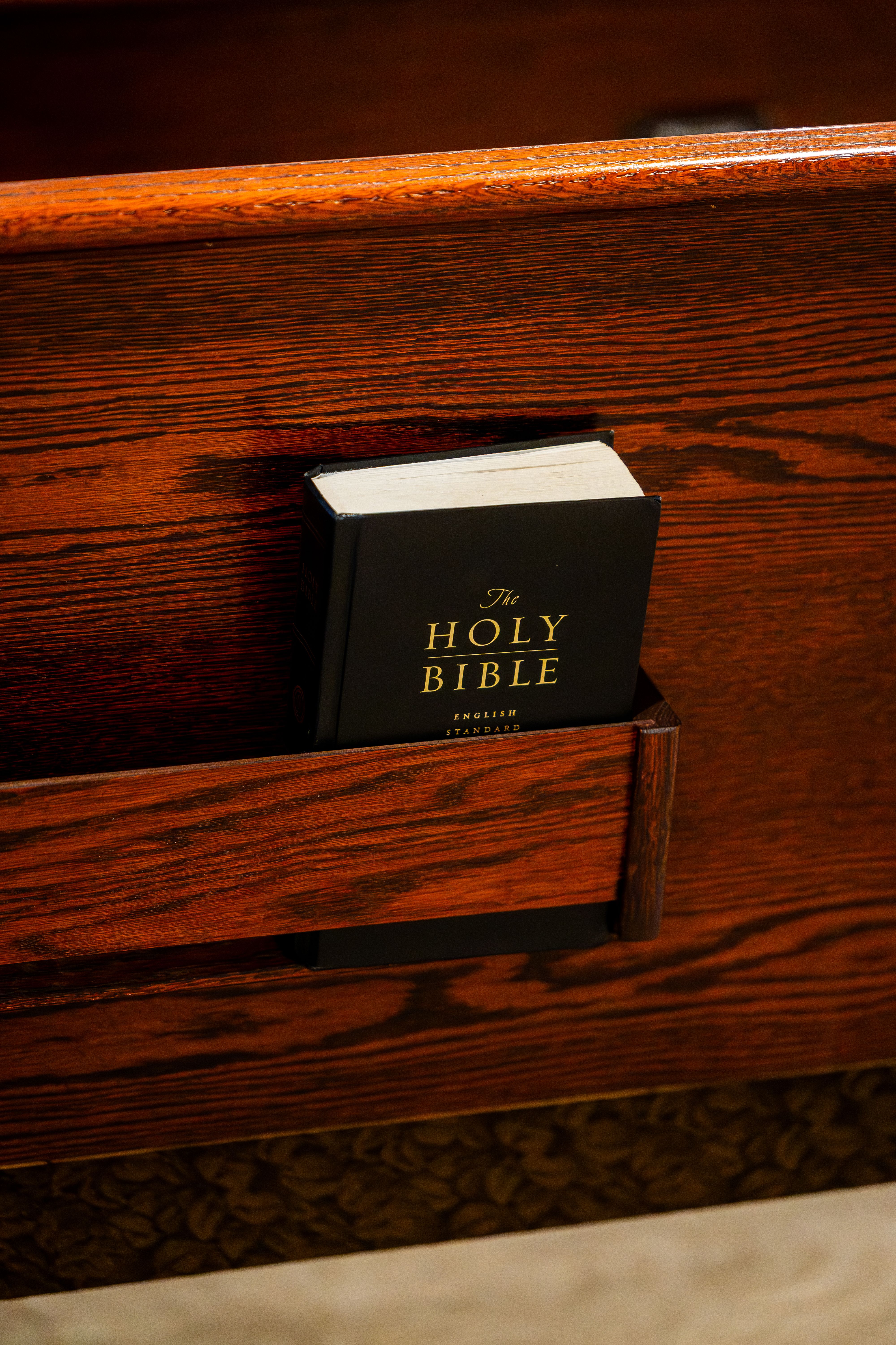 Bible in Church Pew Bible Holder · Free Stock Photo