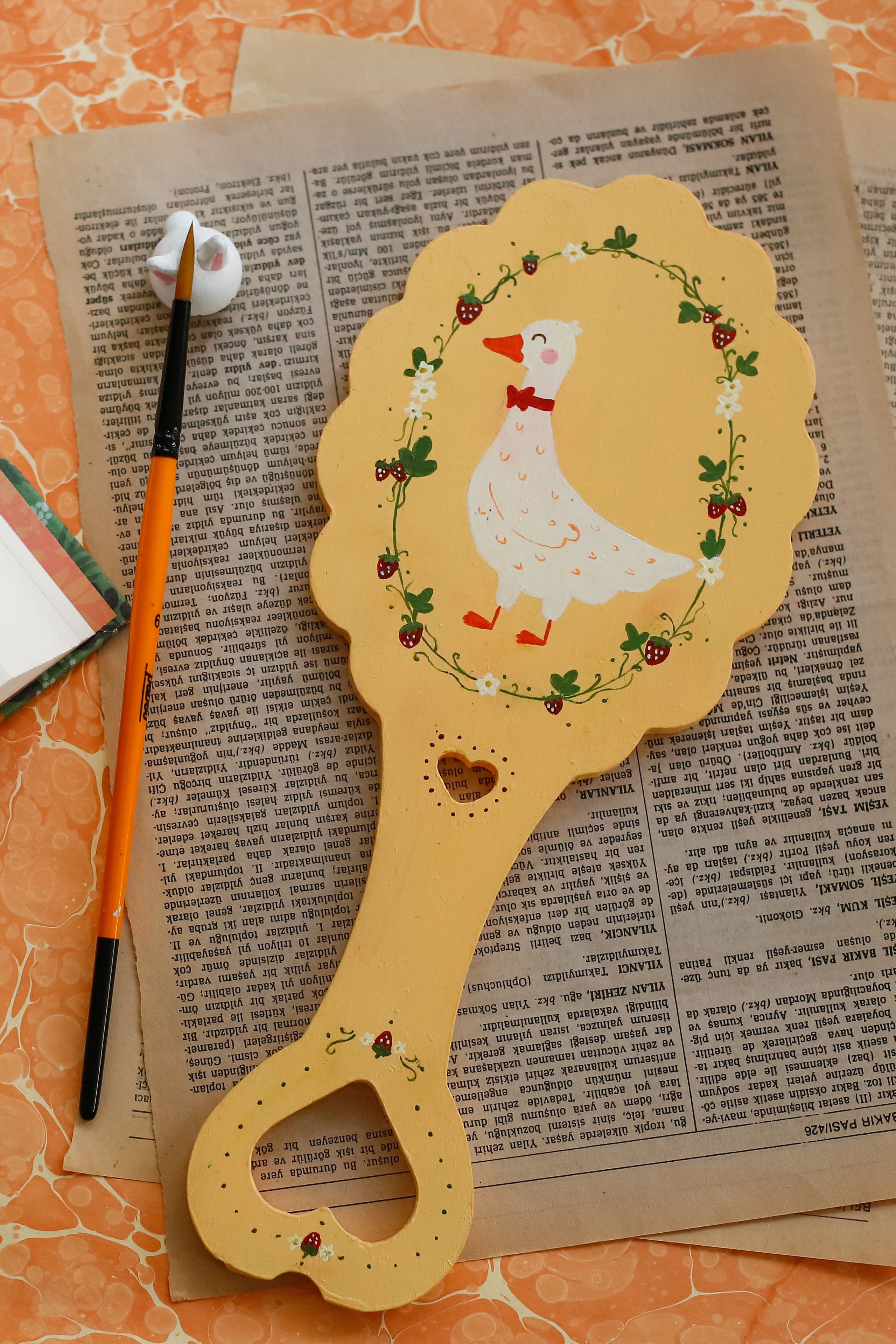 Handcrafted Decorated Mirror with Duck Motif · Free Stock Photo
