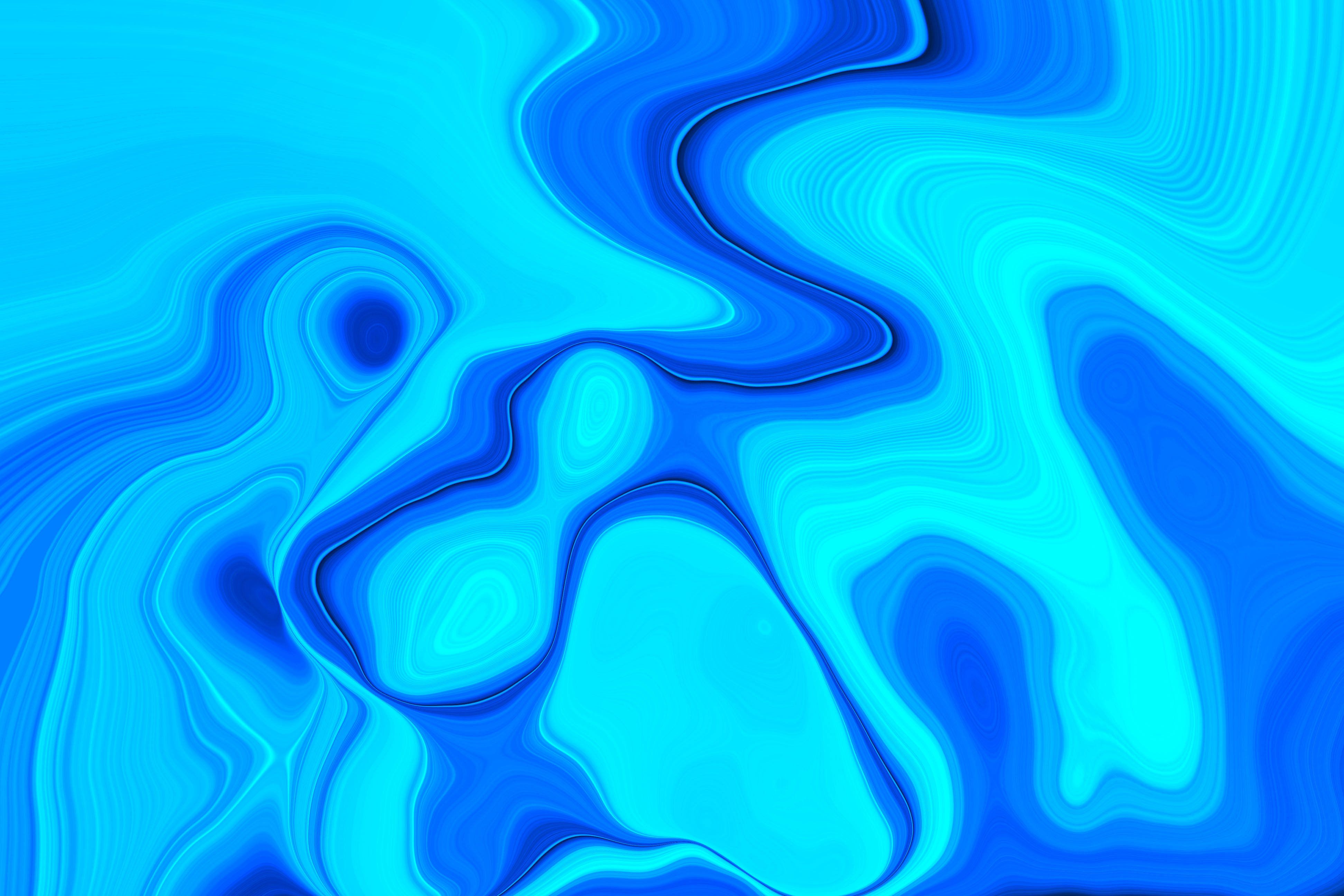 Vibrant Abstract Blue Swirl Pattern Art · Free Stock Photo