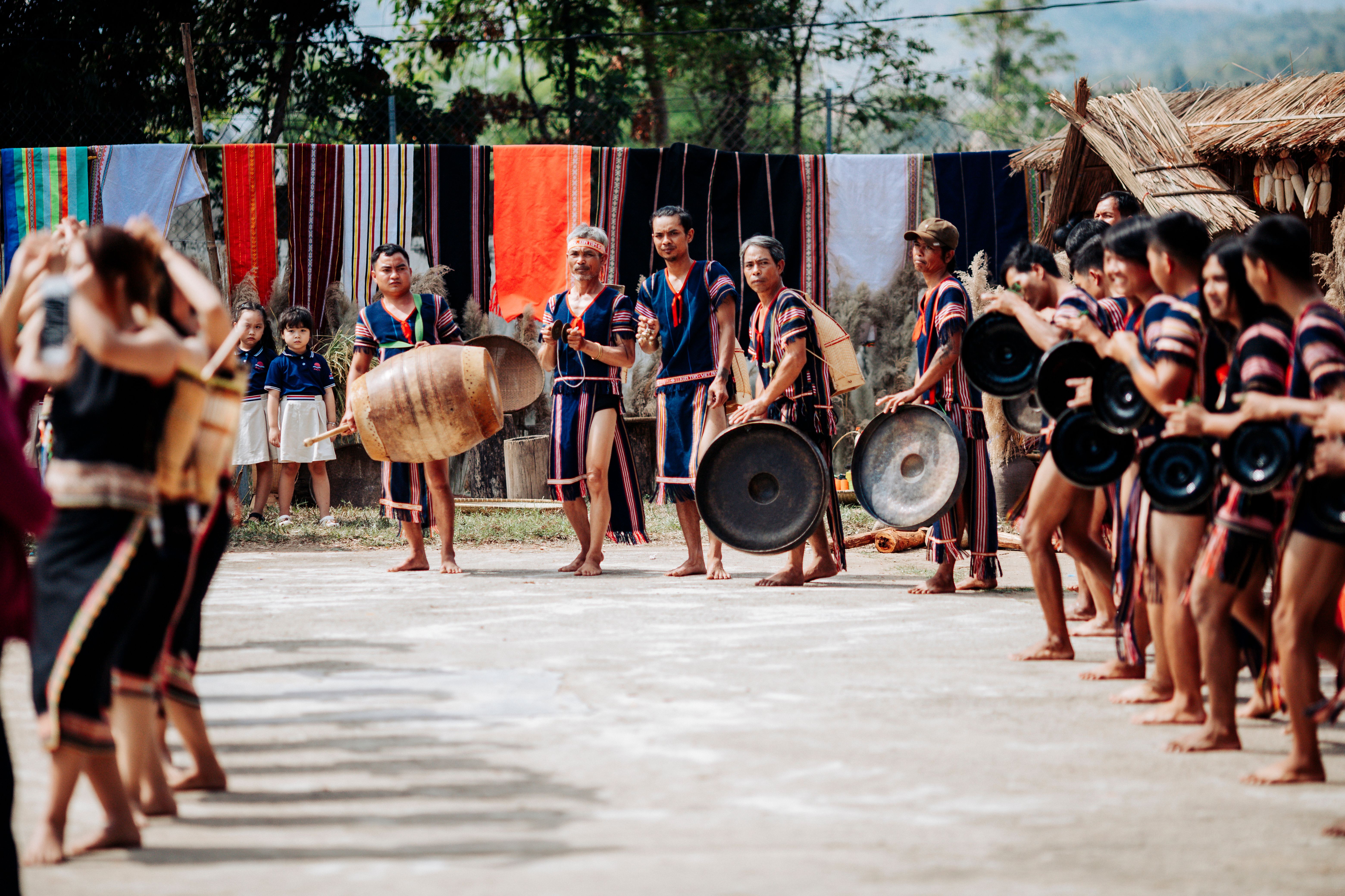 Traditional Gong Performance in Kon Tum, Vietnam · Free Stock Photo