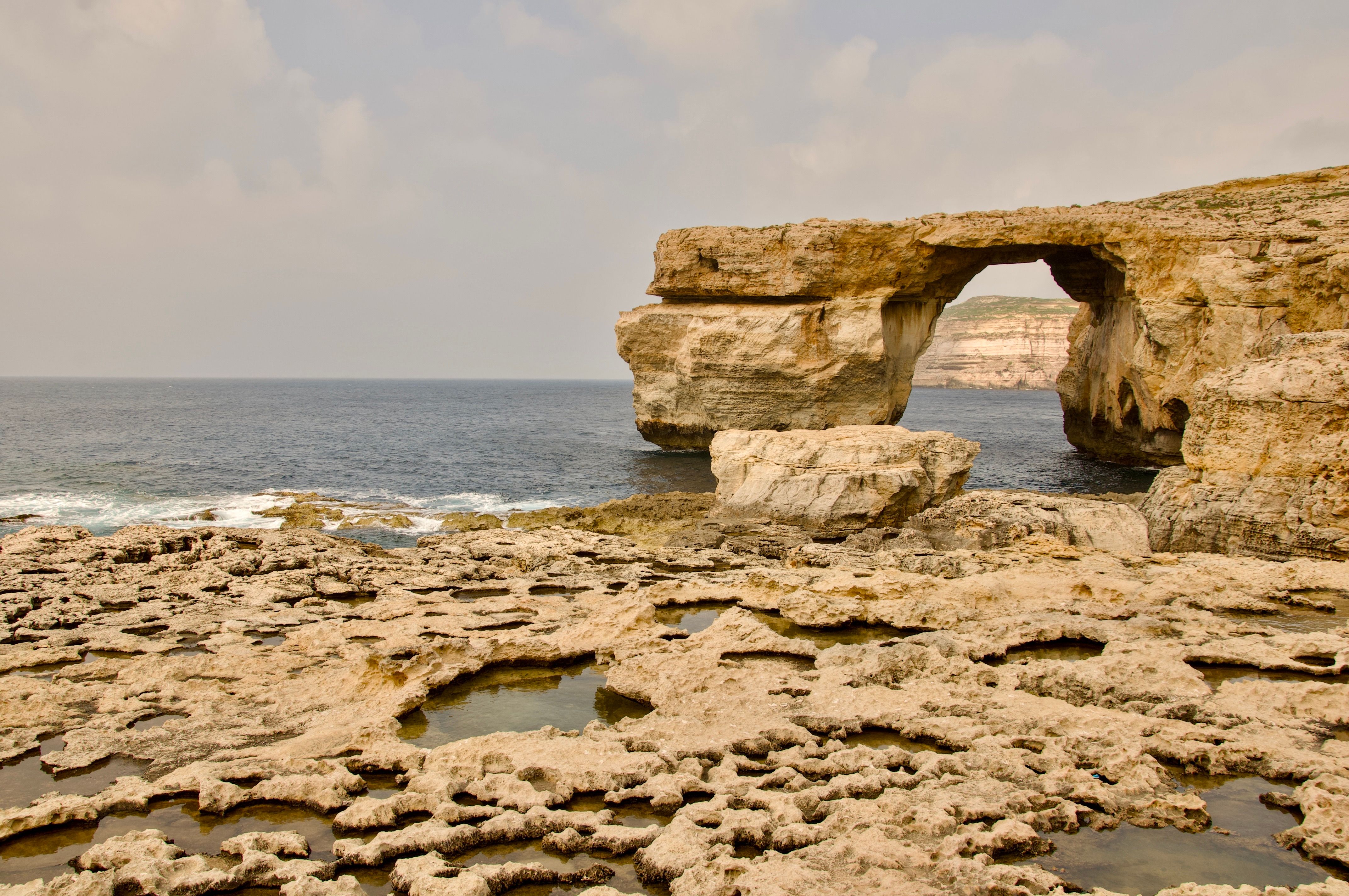Azure Window Natural Rock Arch in Gozo, Malta · Free Stock Photo