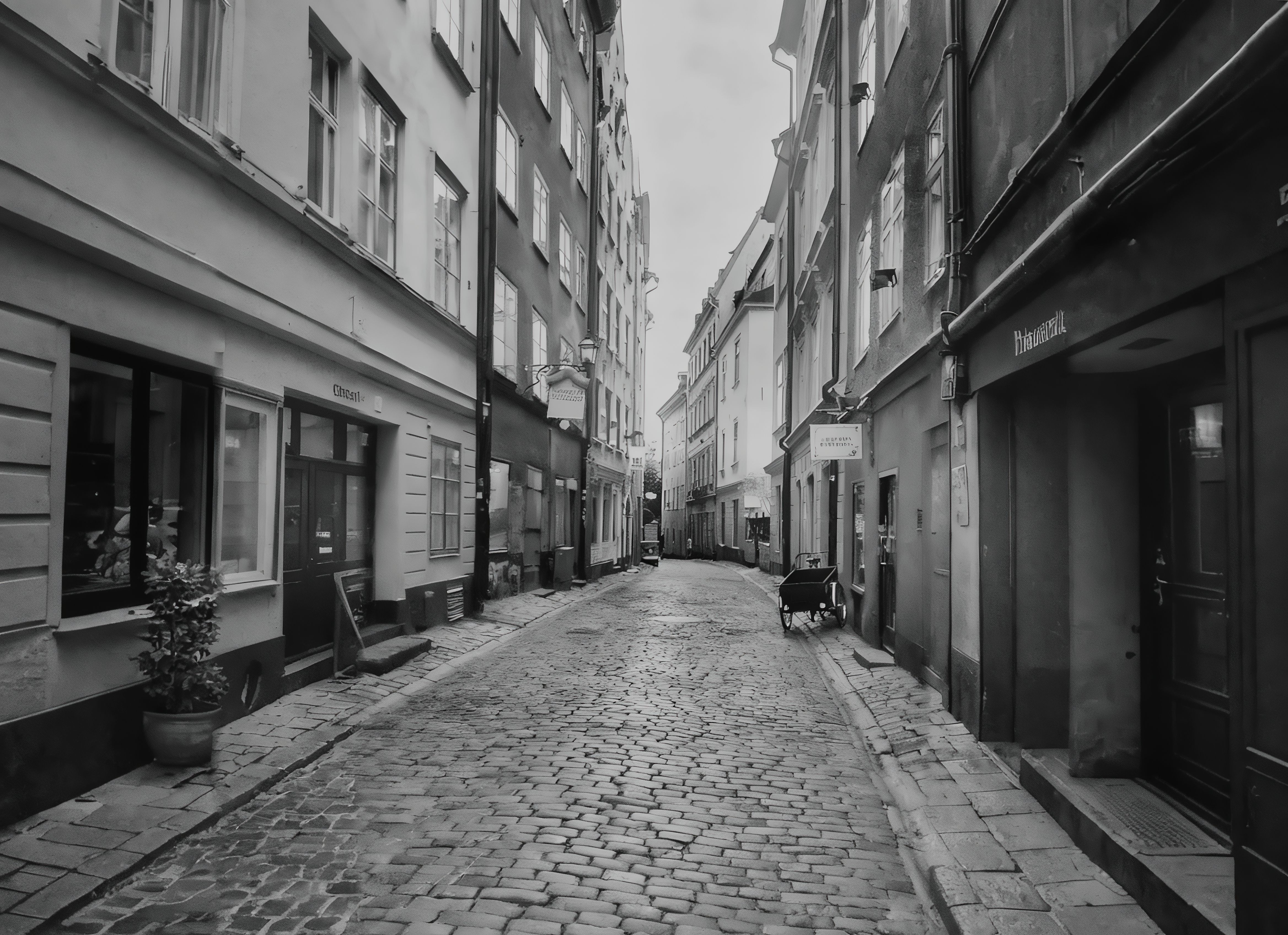 Historic Street View in Stockholm's Old Town · Free Stock Photo