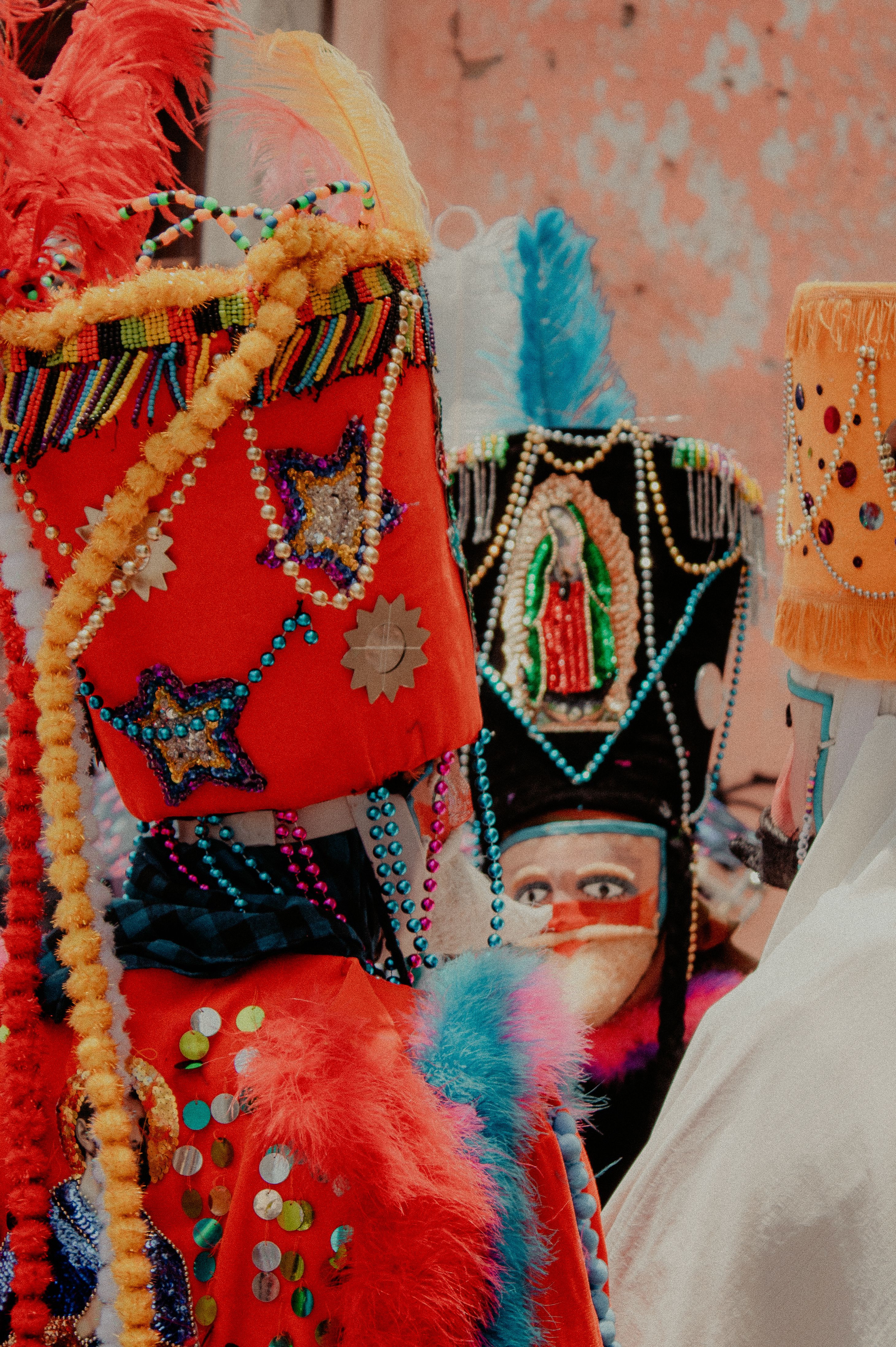 Vibrant Traditional Festival Costumes Close-Up · Free Stock Photo
