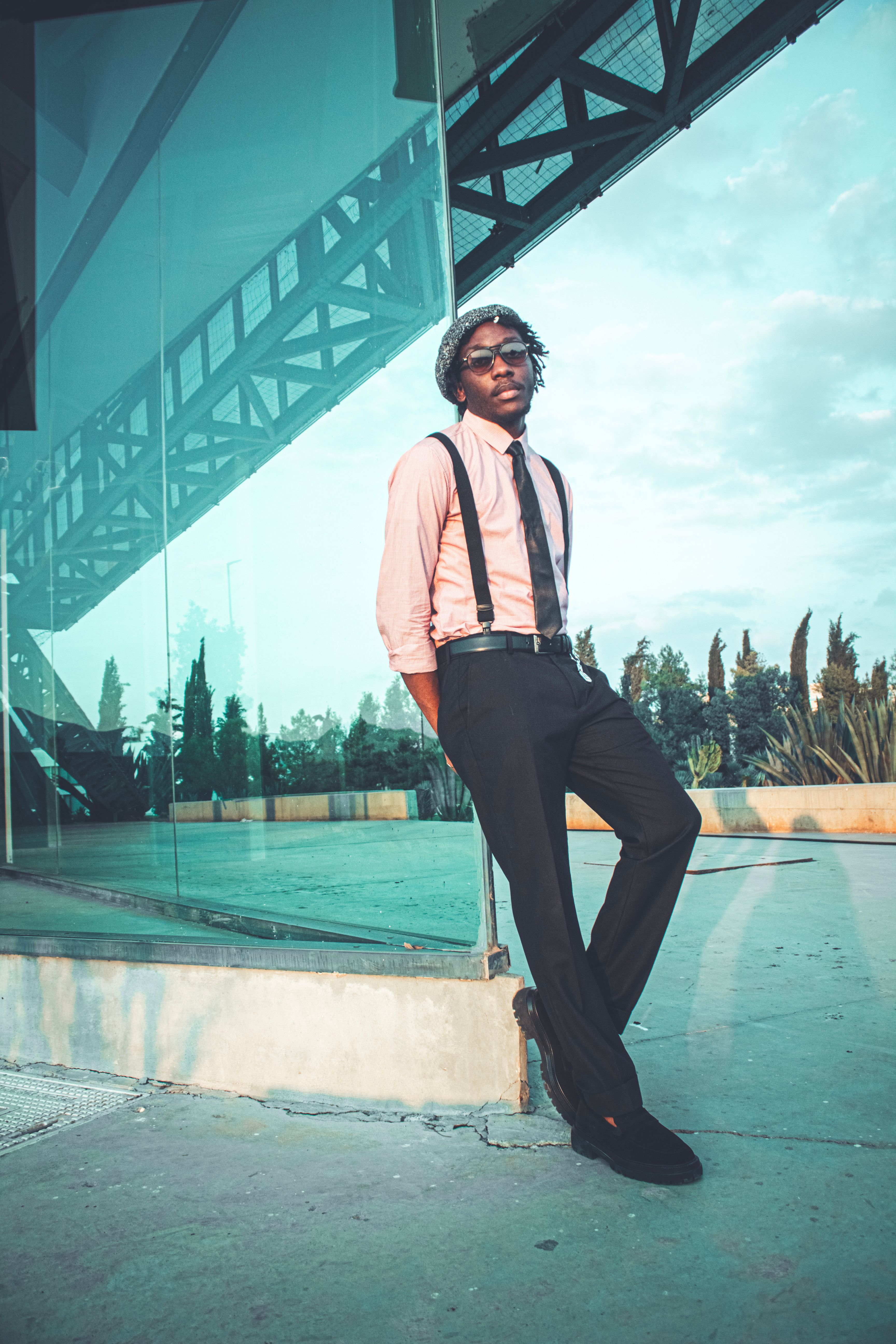 Fashionable Urban Portrait with Modern Architecture · Free Stock Photo