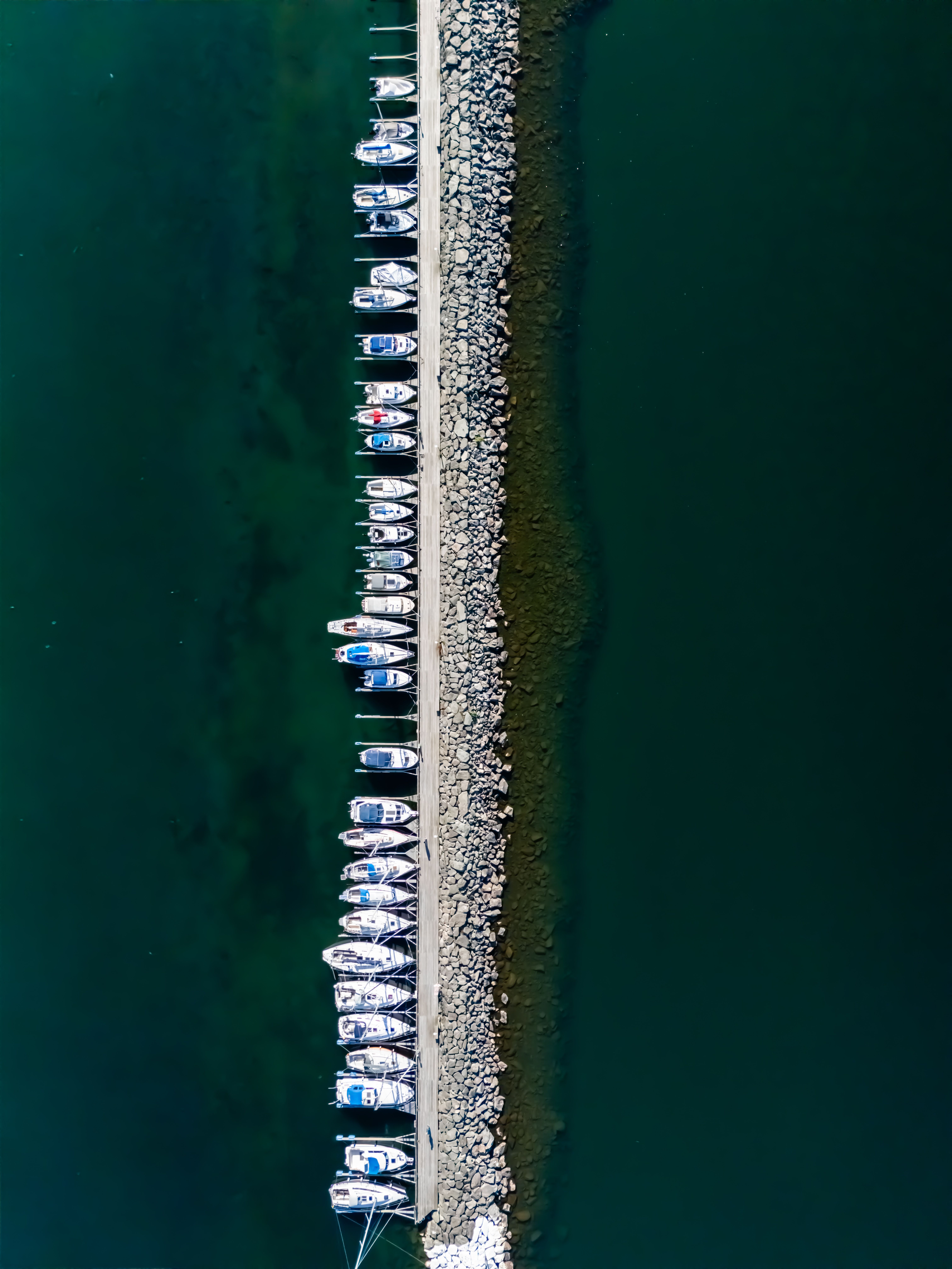 Aerial View of Boats Docked in Jönköping Harbor · Free Stock Photo