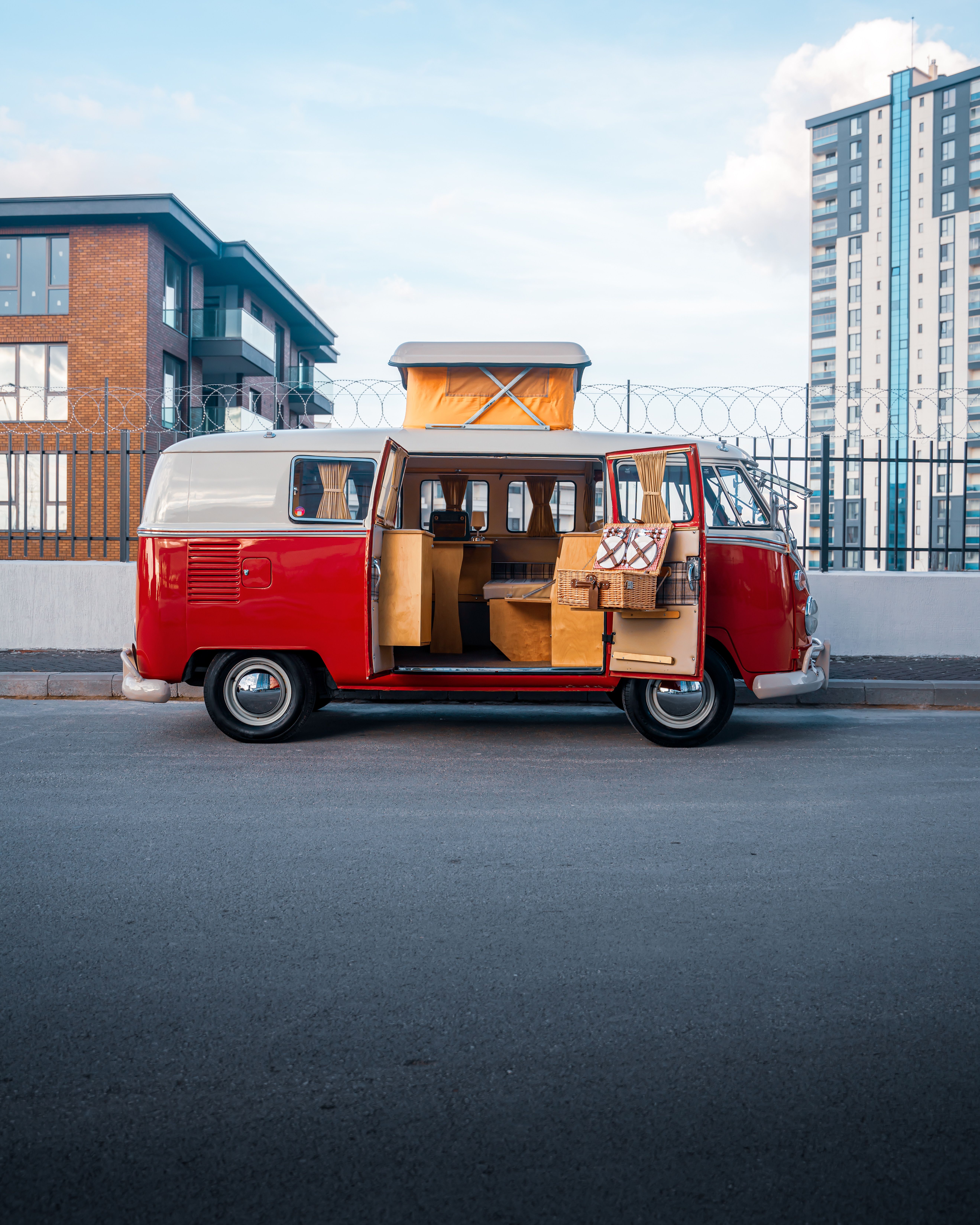 Classic Volkswagen Camper Van in Urban Setting · Free Stock Photo