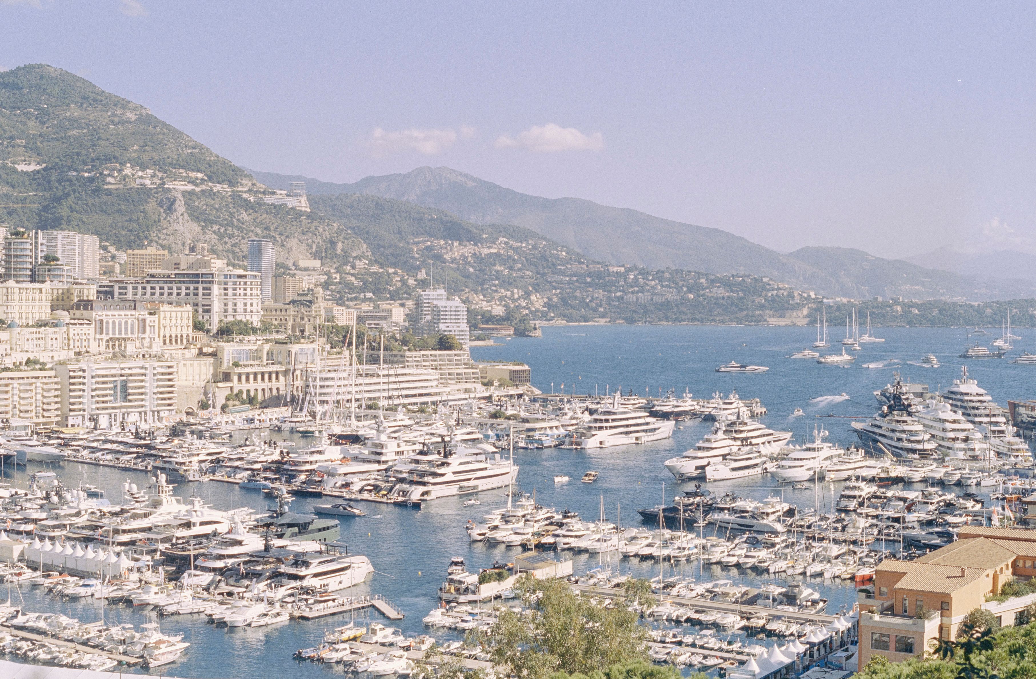 Monaco Harbor with Luxury Yachts and Scenic Views · Free Stock Photo