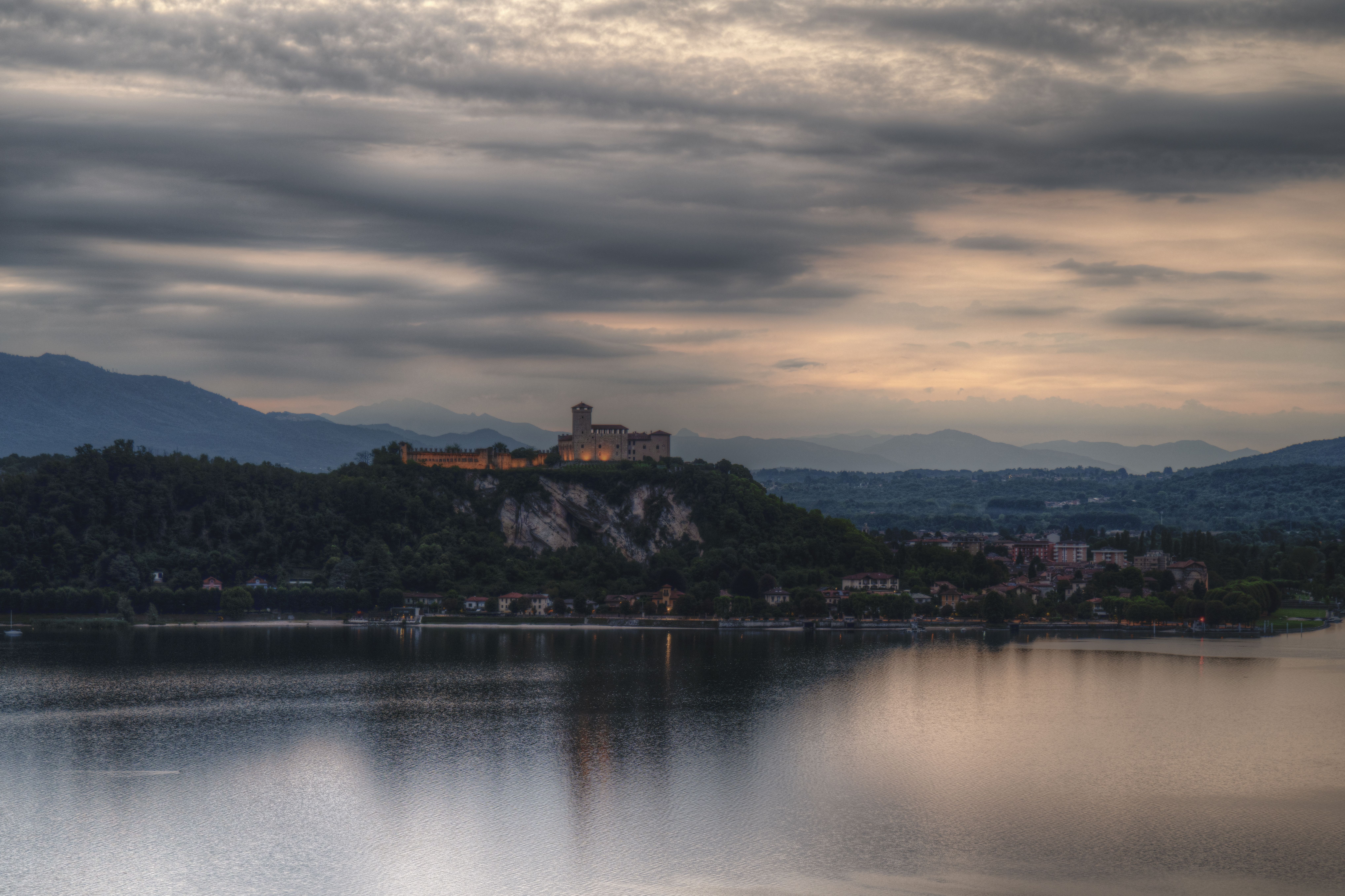 Scenic View of Angera Castle at Sunset · Free Stock Photo