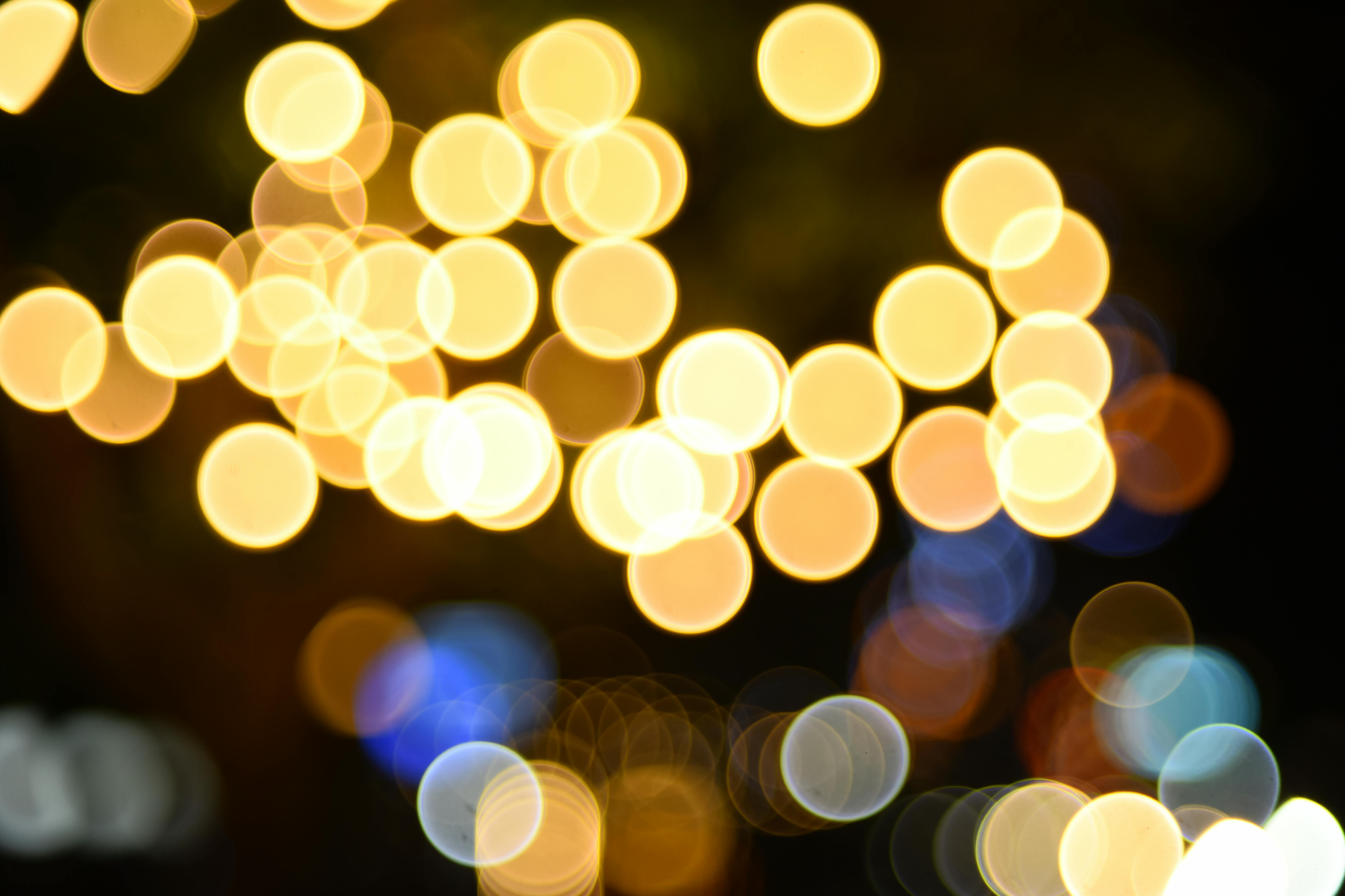 Colorful Bokeh Light Abstract at Night · Free Stock Photo