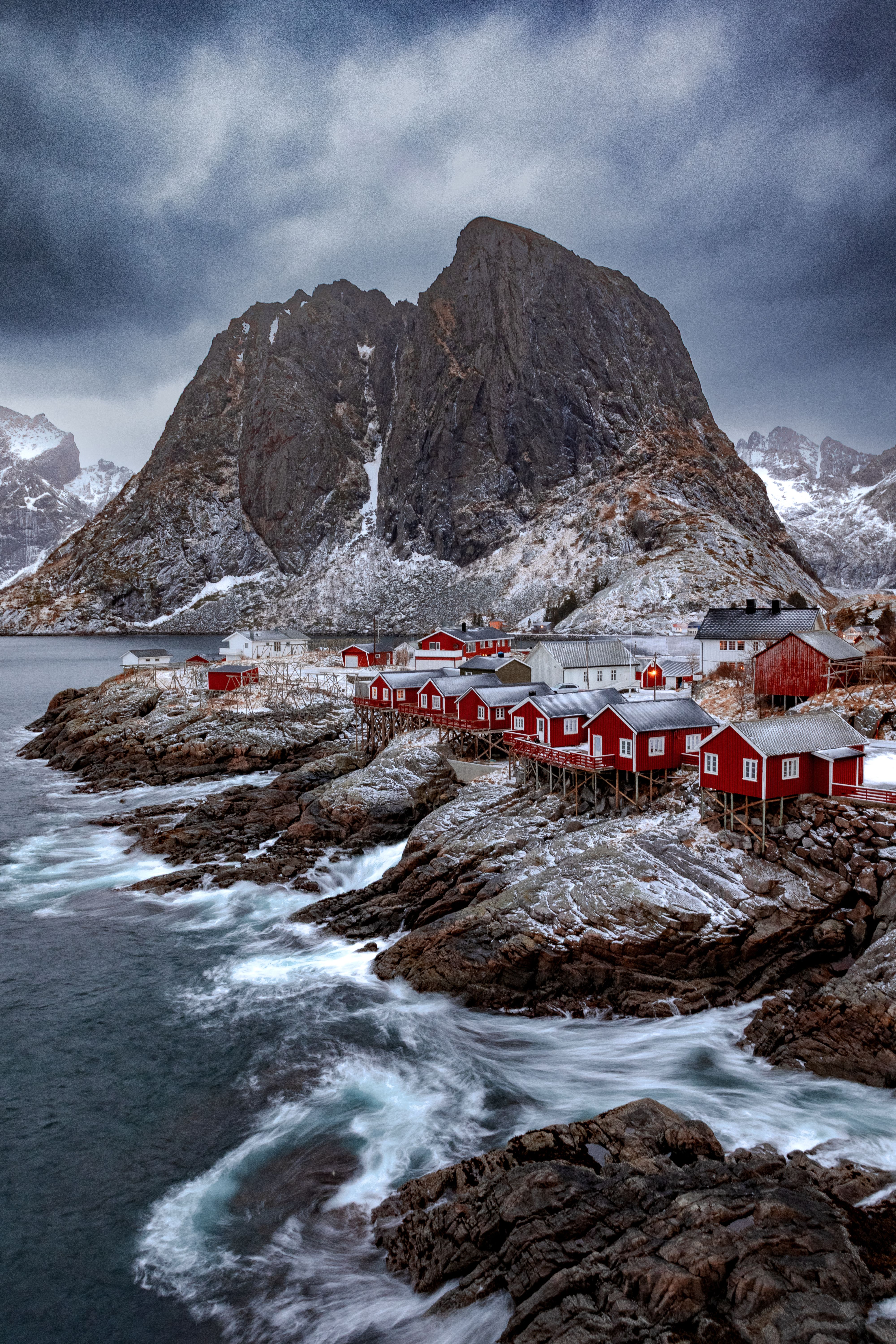 Scenic View of Red Cabins in Lofoten, Norway · Free Stock Photo
