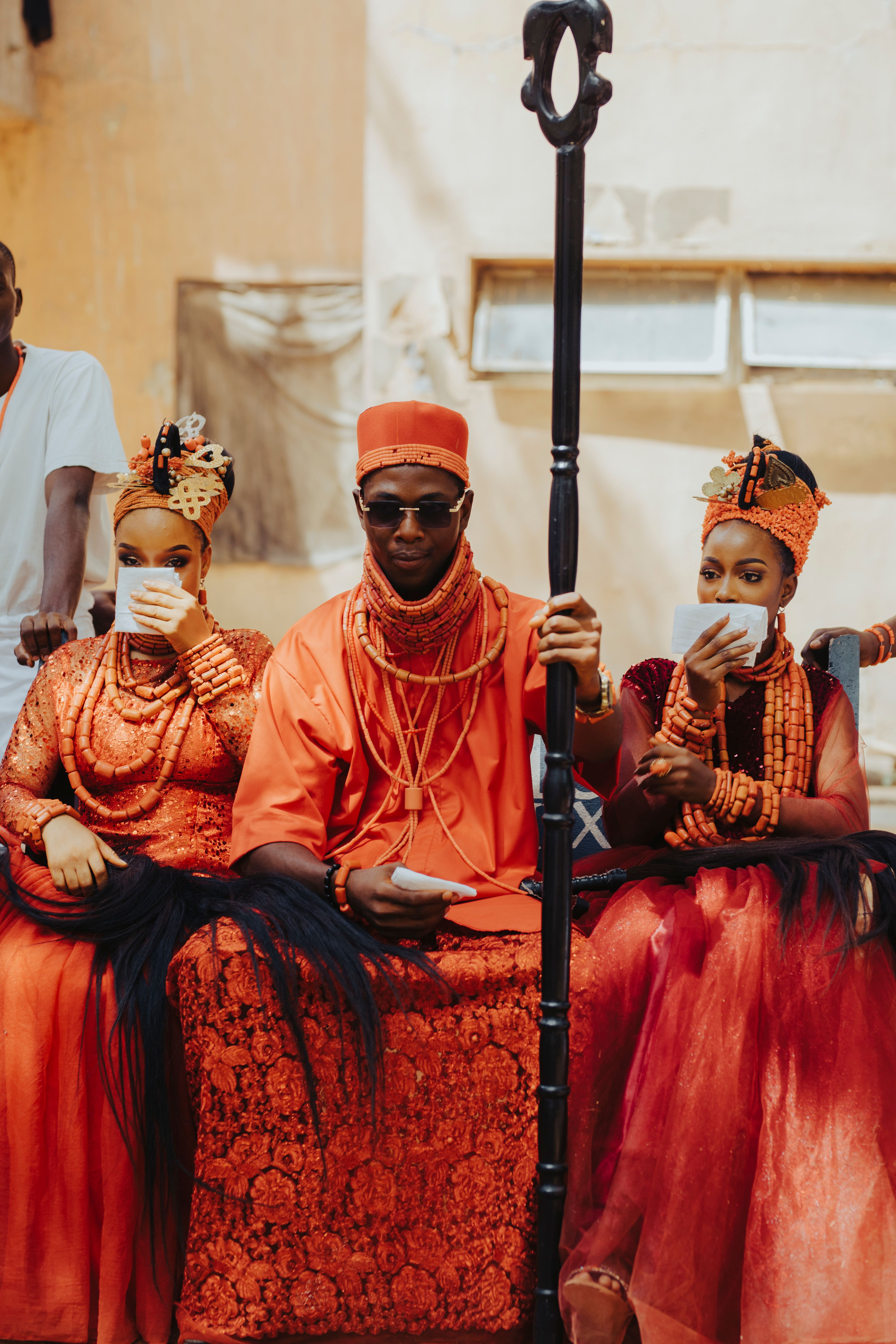 Traditional African Ceremony with Regal Attire · Free Stock Photo