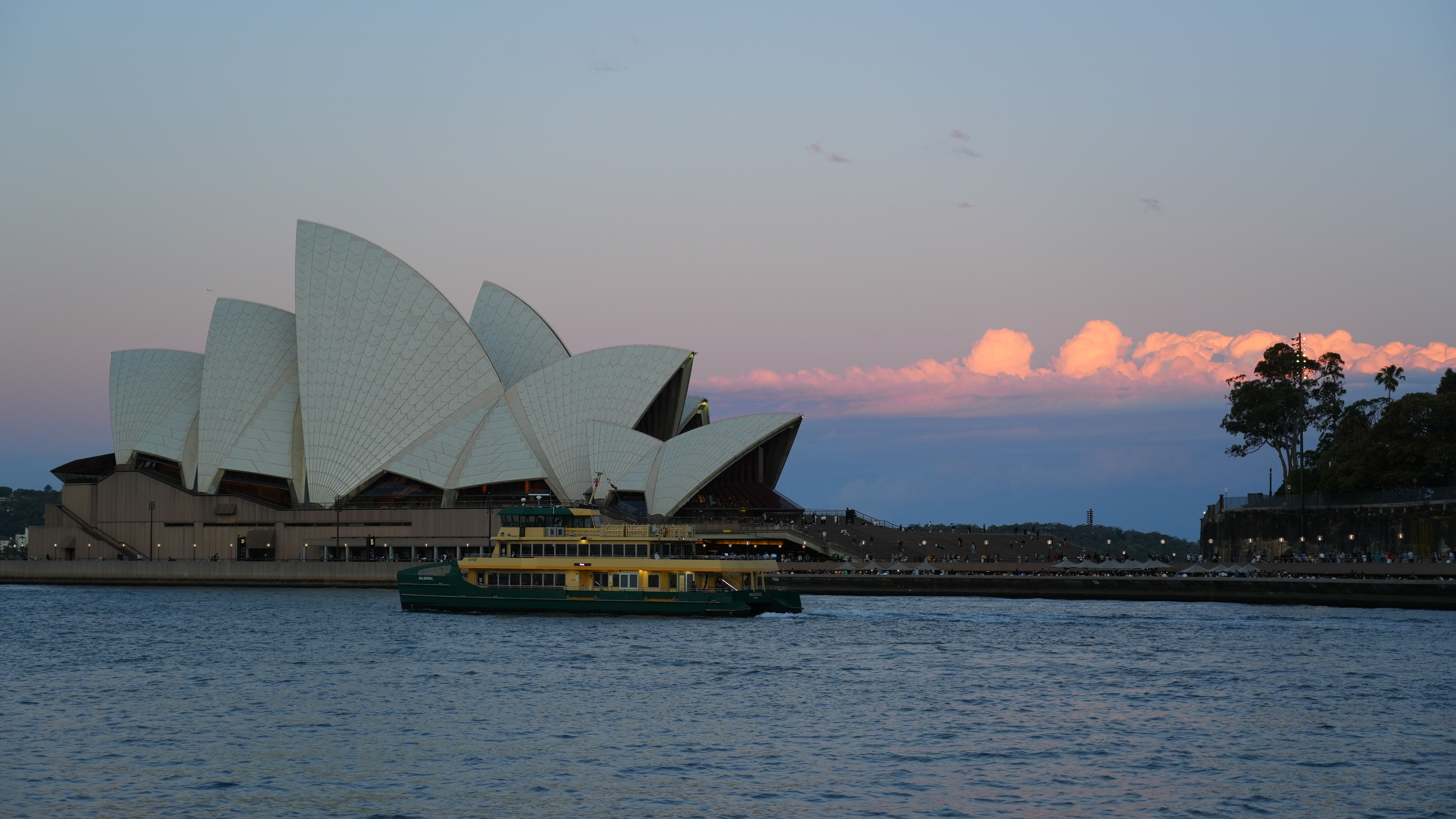 Sydney Opera House at Sunset with Ferry · Free Stock Photo