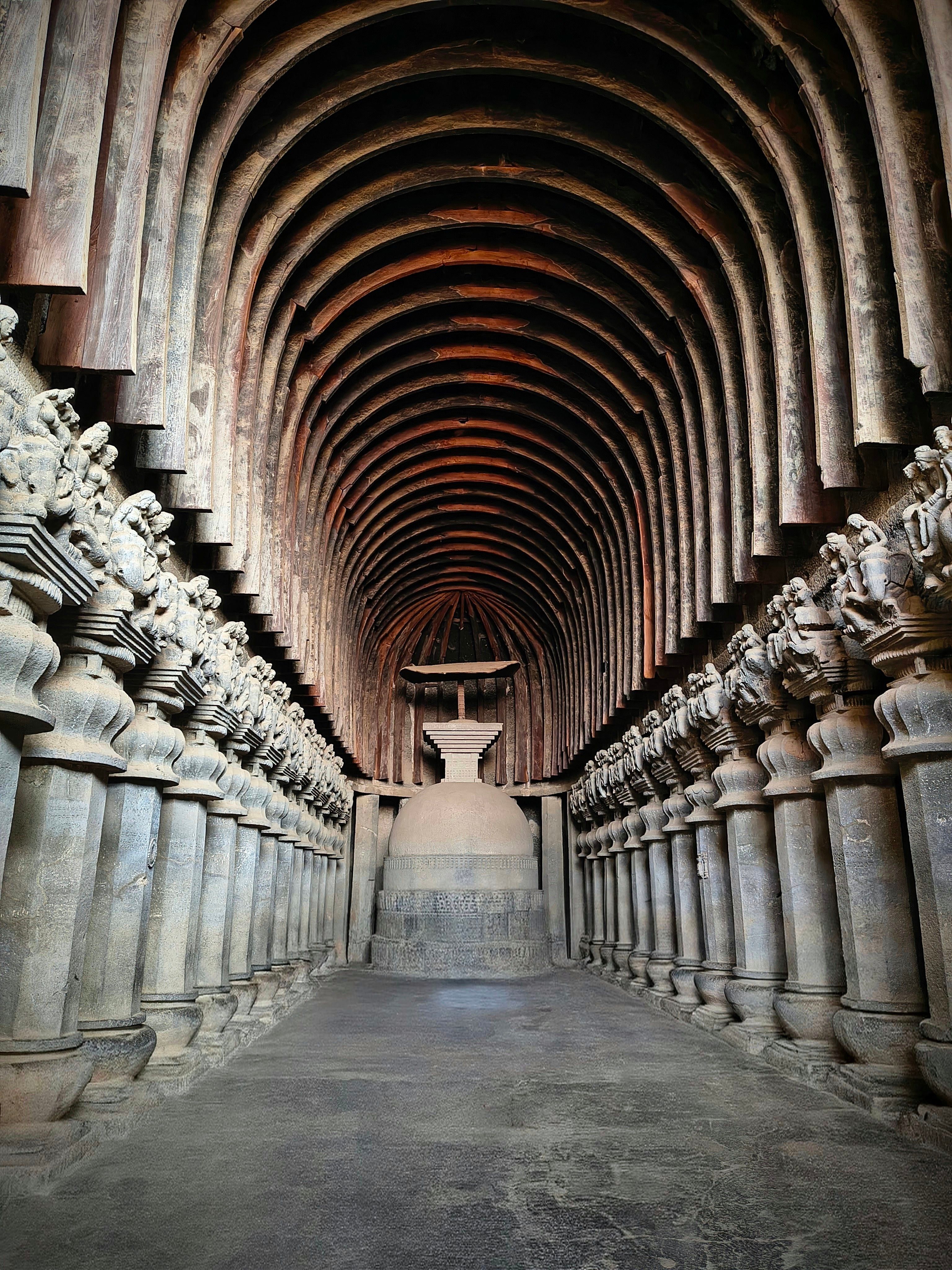 Ancient Karla Caves Chaitya Hall in India · Free Stock Photo