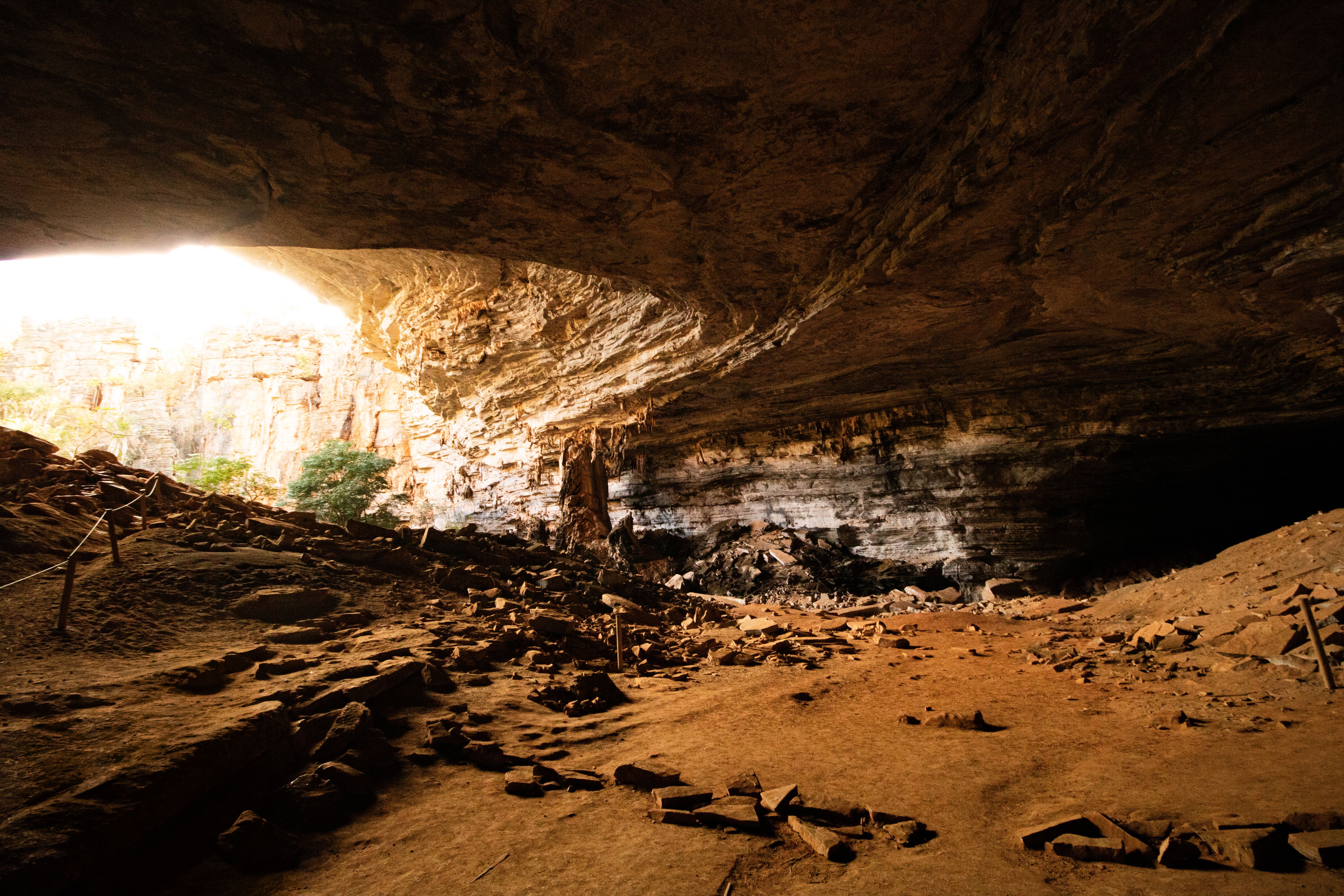 Ancient Cave Interior with Natural Light · Free Stock Photo