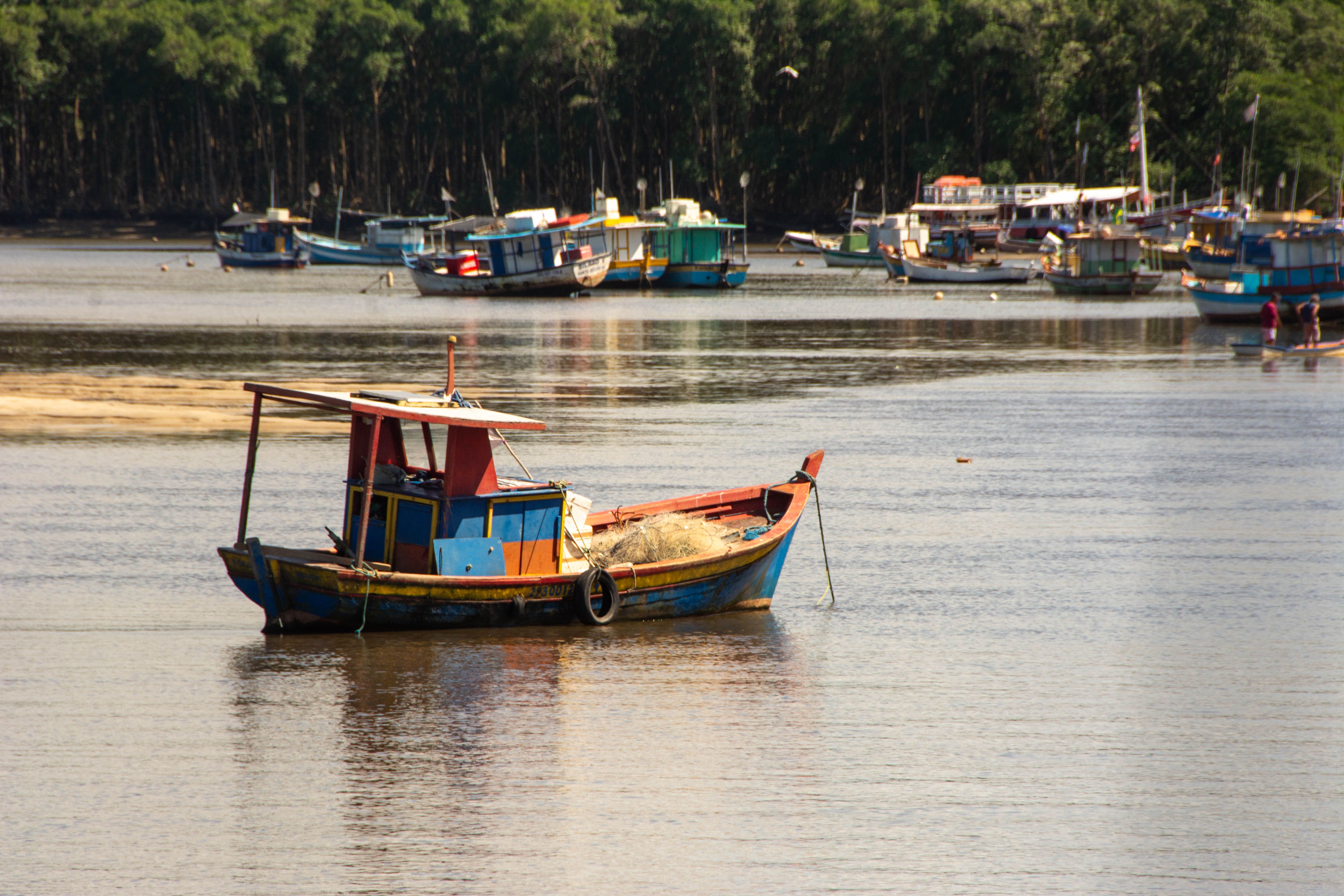 Colorful Fishing Boats in Porto Seguro, Brazil · Free Stock Photo