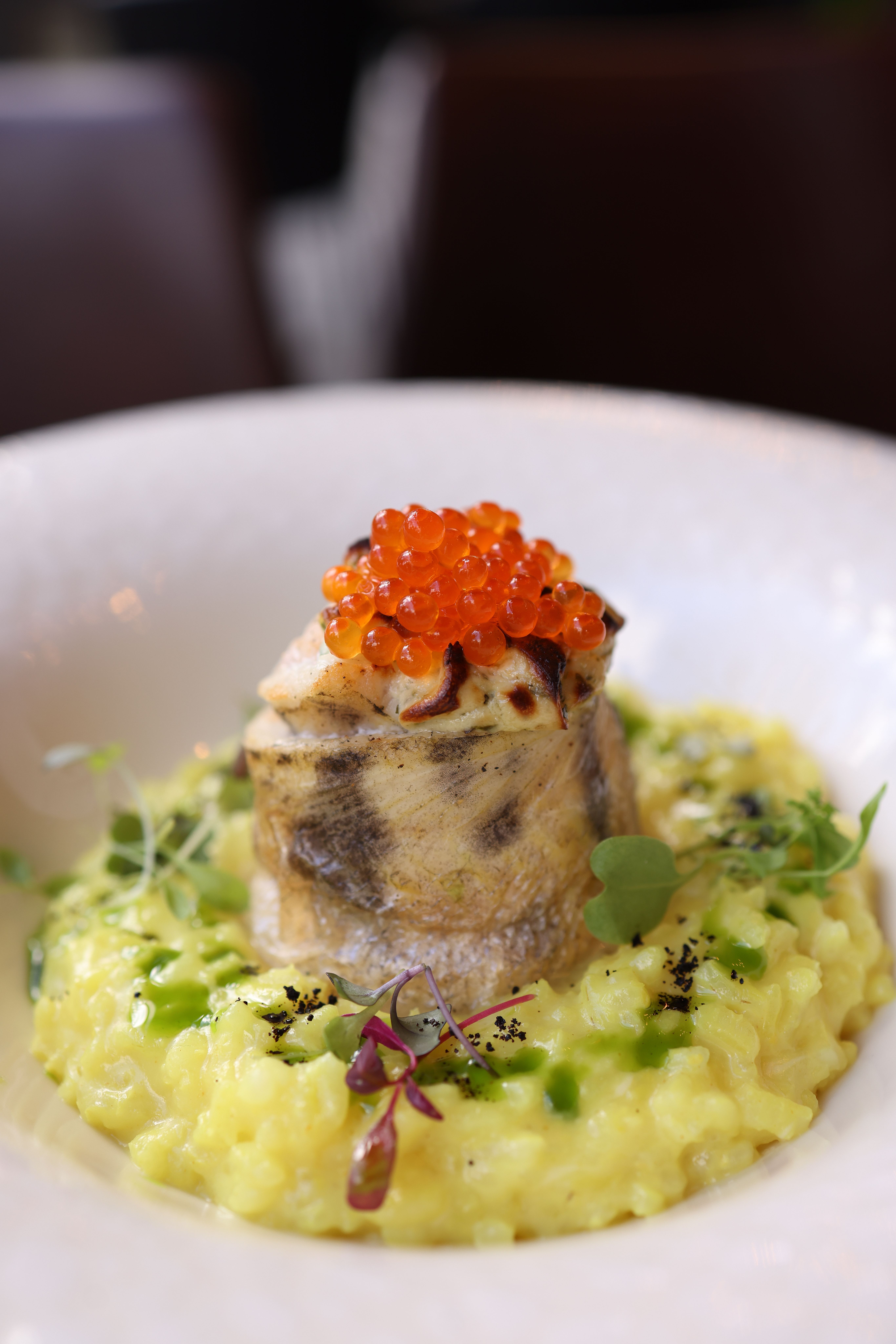 Gourmet Seafood Risotto with Caviar Garnish · Free Stock Photo