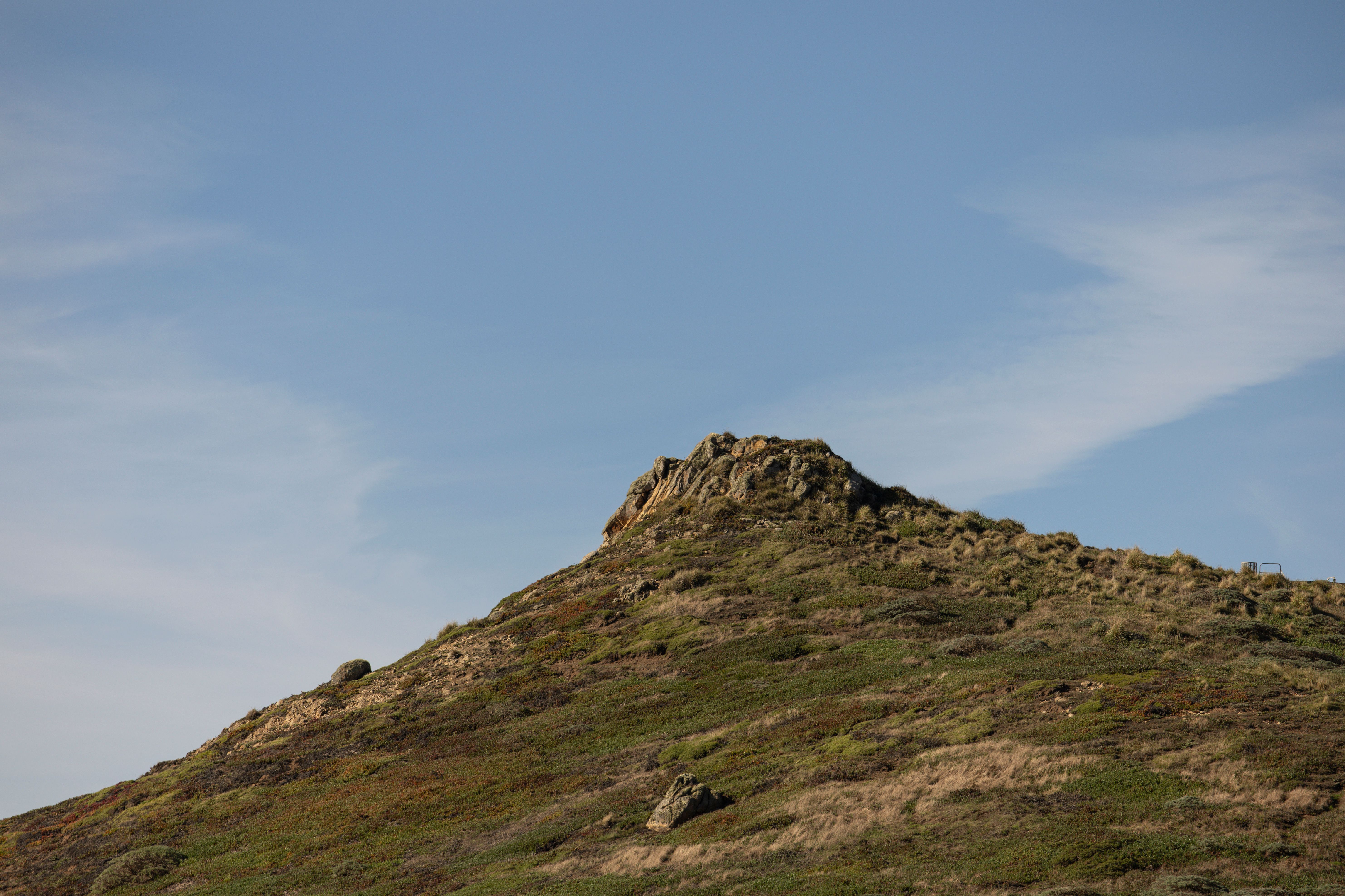 Nature Hilltop with Blue Sky Background · Free Stock Photo