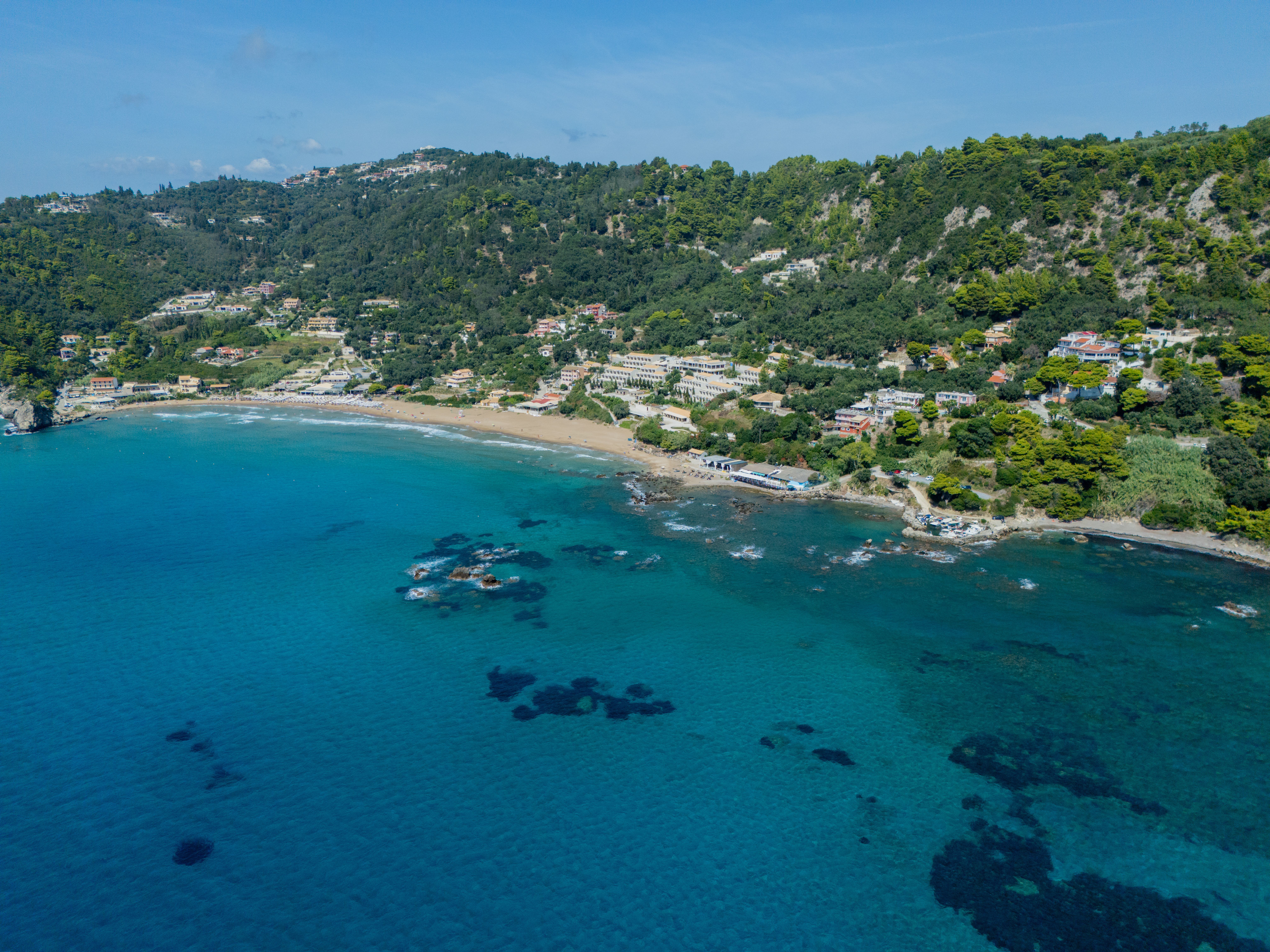 Aerial View of Glyfada Beach in Corfu, Greece · Free Stock Photo