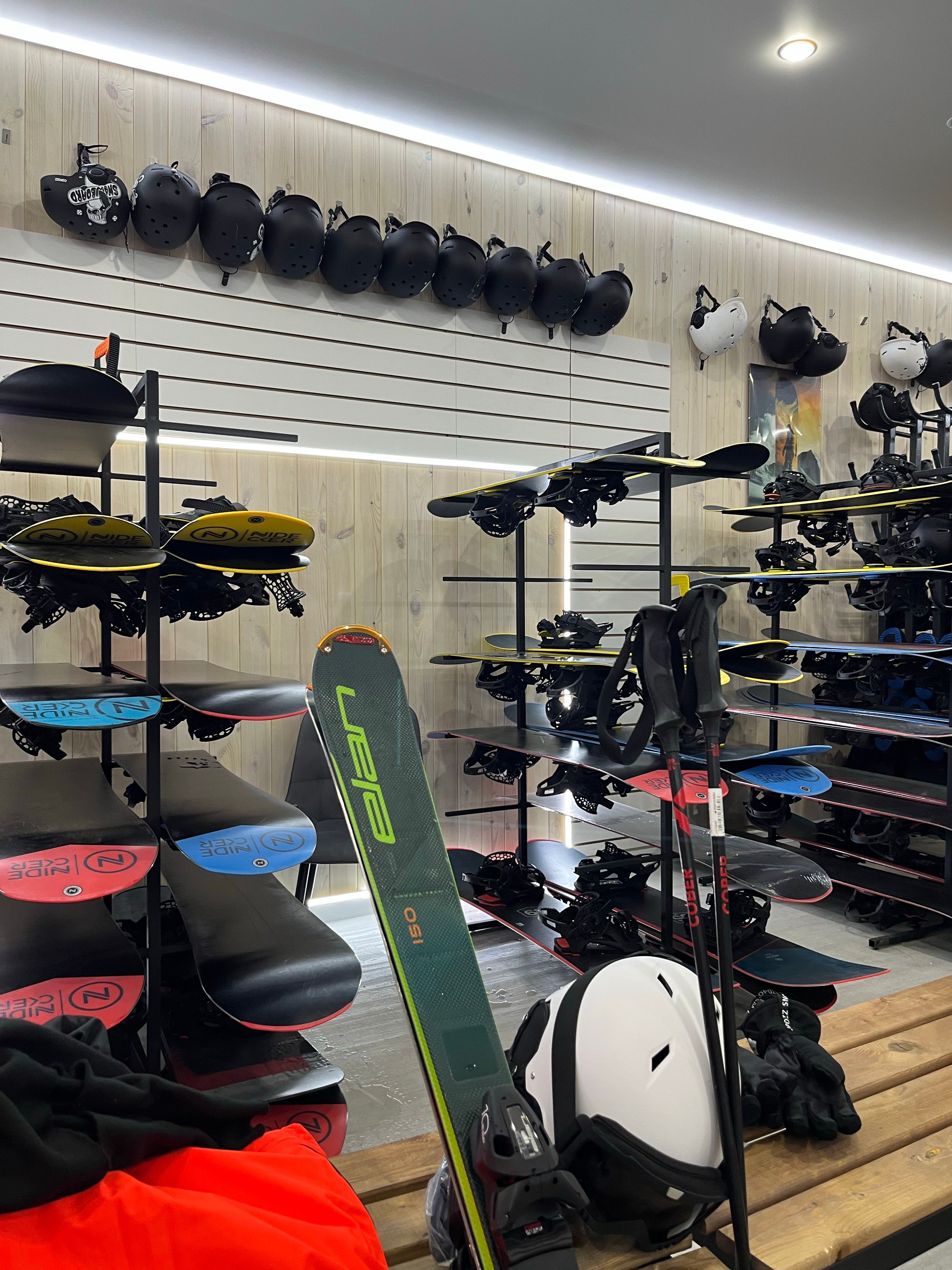 Ski and Snowboard Equipment Store Interior Display · Free Stock Photo