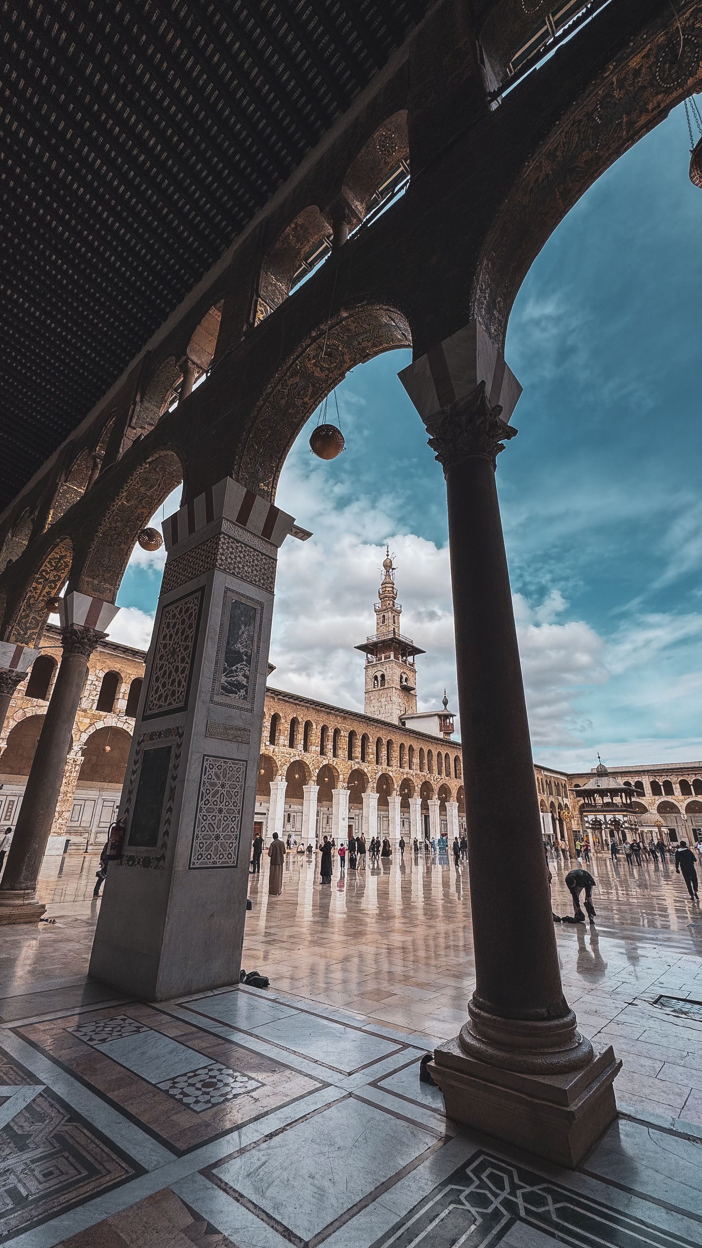 Stunning View of Umayyad Mosque Courtyard Architecture · Free Stock Photo