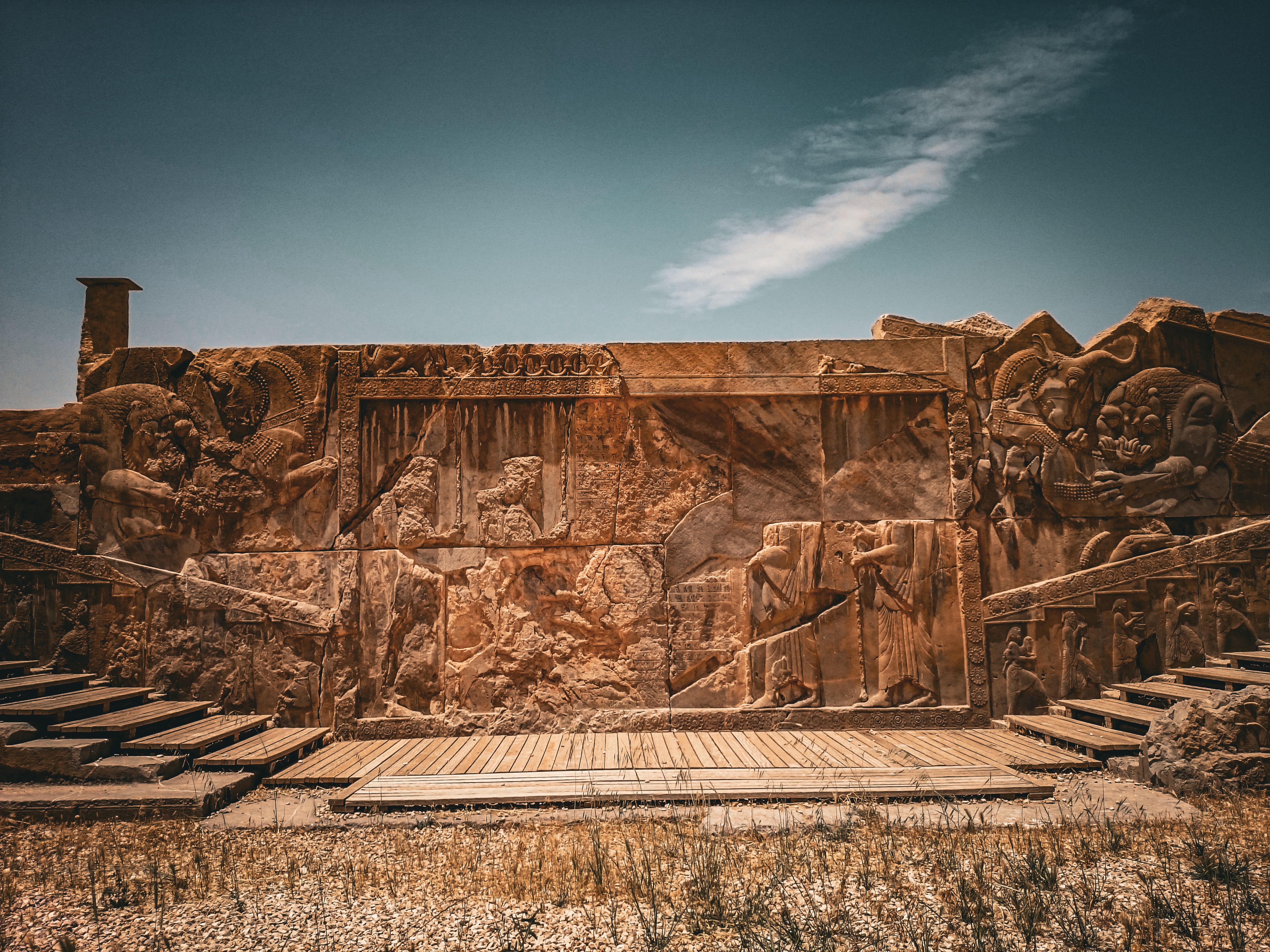 Intricate Ancient Persian Bas-Relief at Persepolis · Free Stock Photo