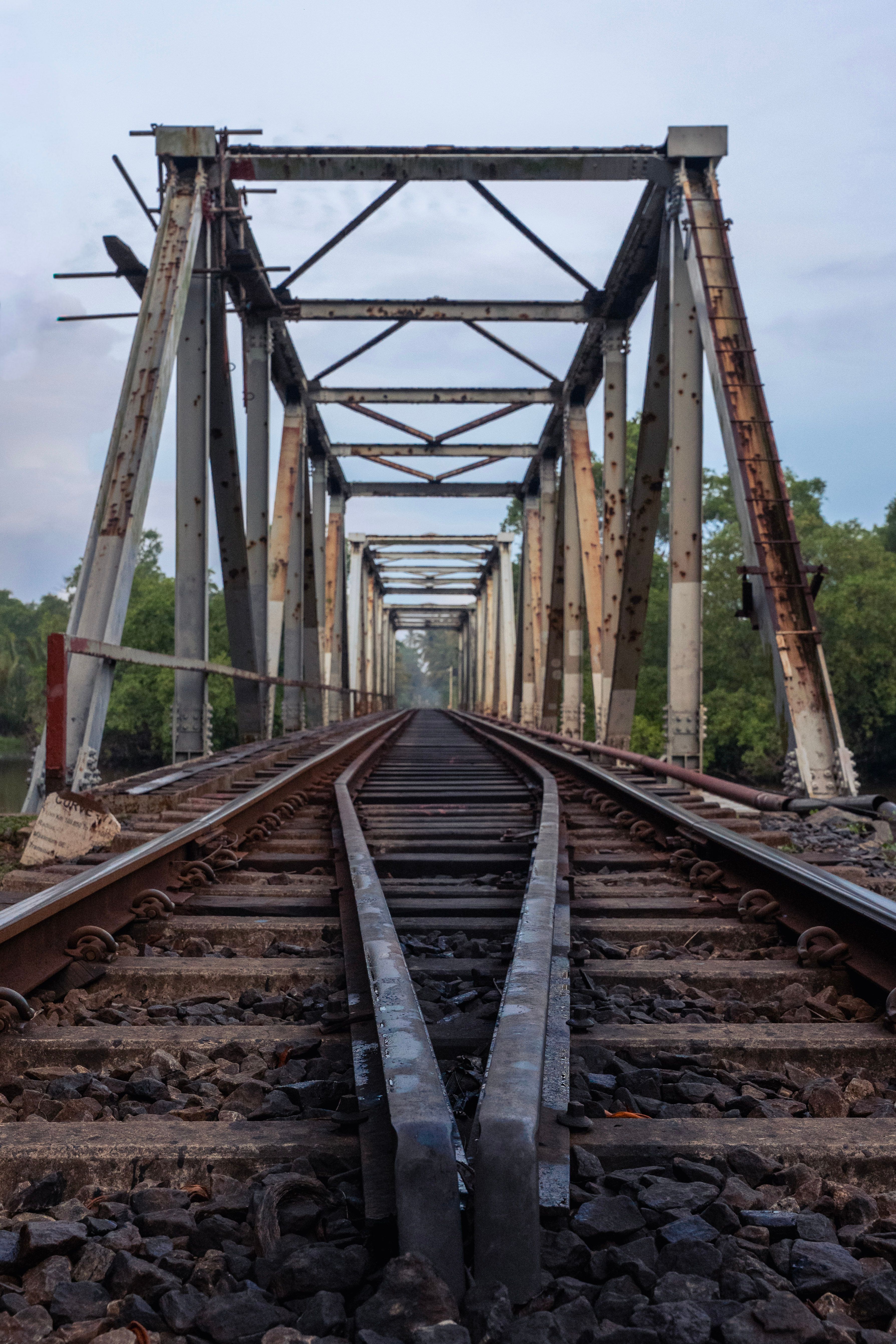 Rustic Railway Bridge with Steel Trusses · Free Stock Photo