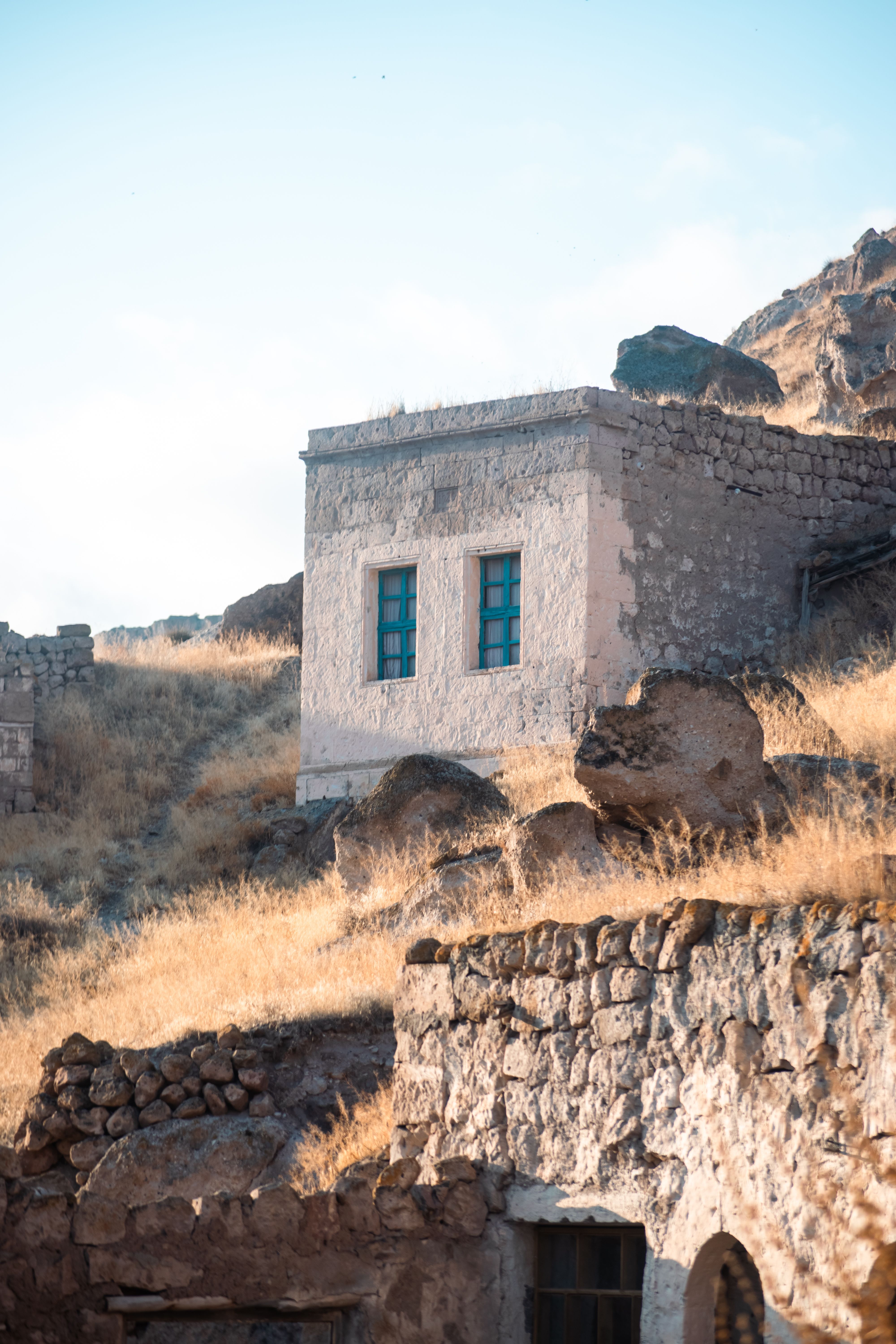 Historic Stone Building in Arid Landscape · Free Stock Photo
