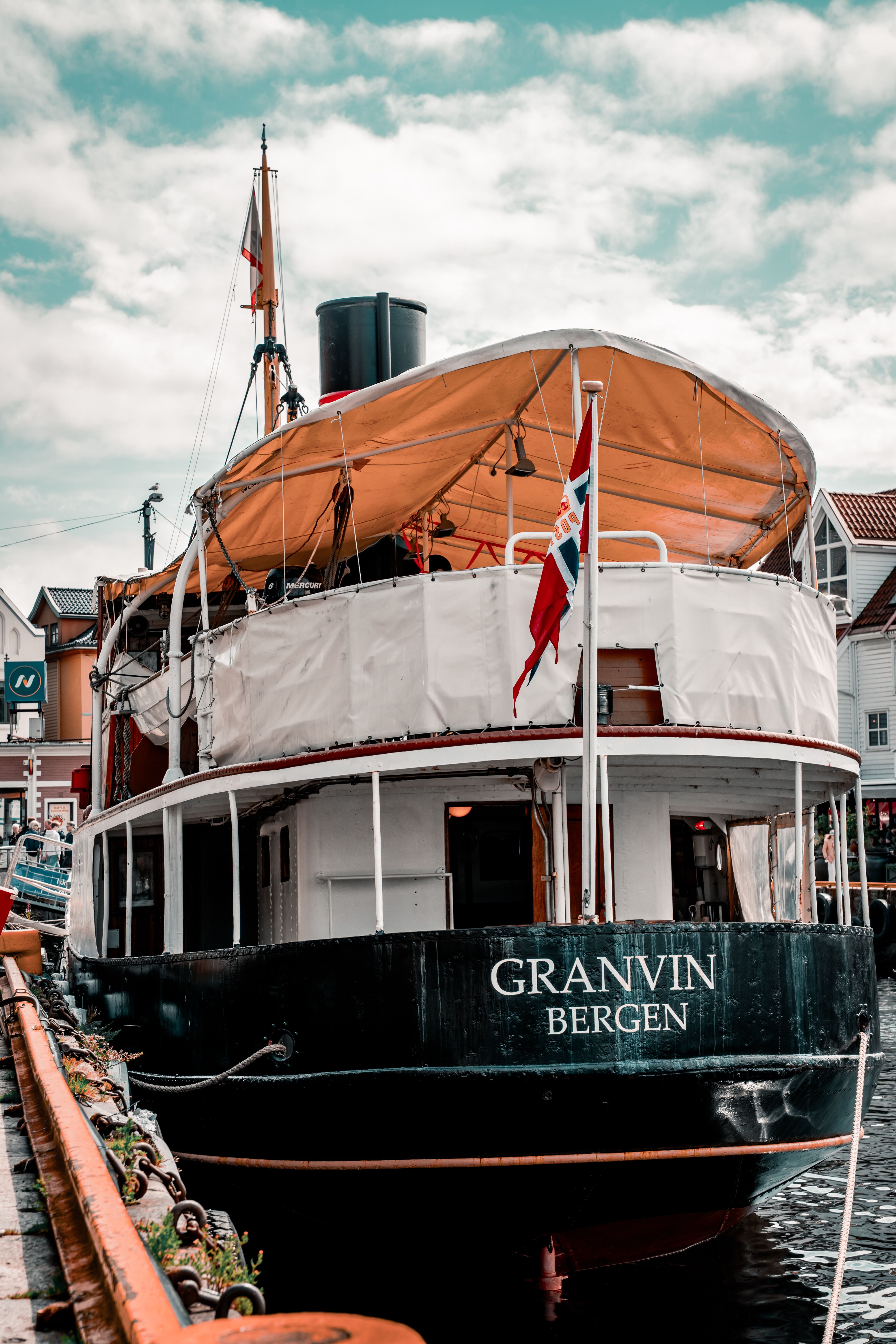 Historic Steamship in Bergen Harbor, Norway · Free Stock Photo
