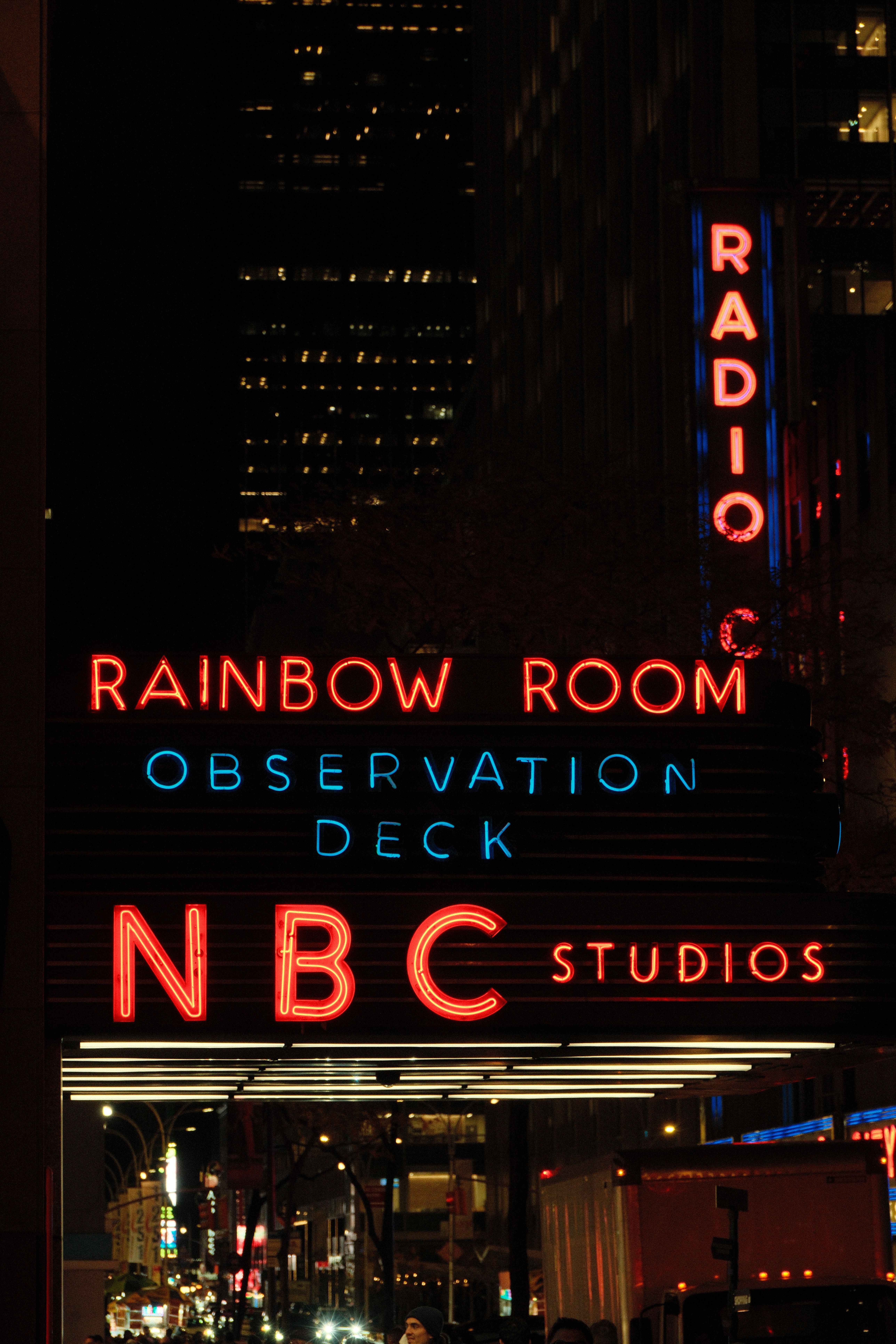 Iconic NBC Studios Neon Sign in New York City · Free Stock Photo
