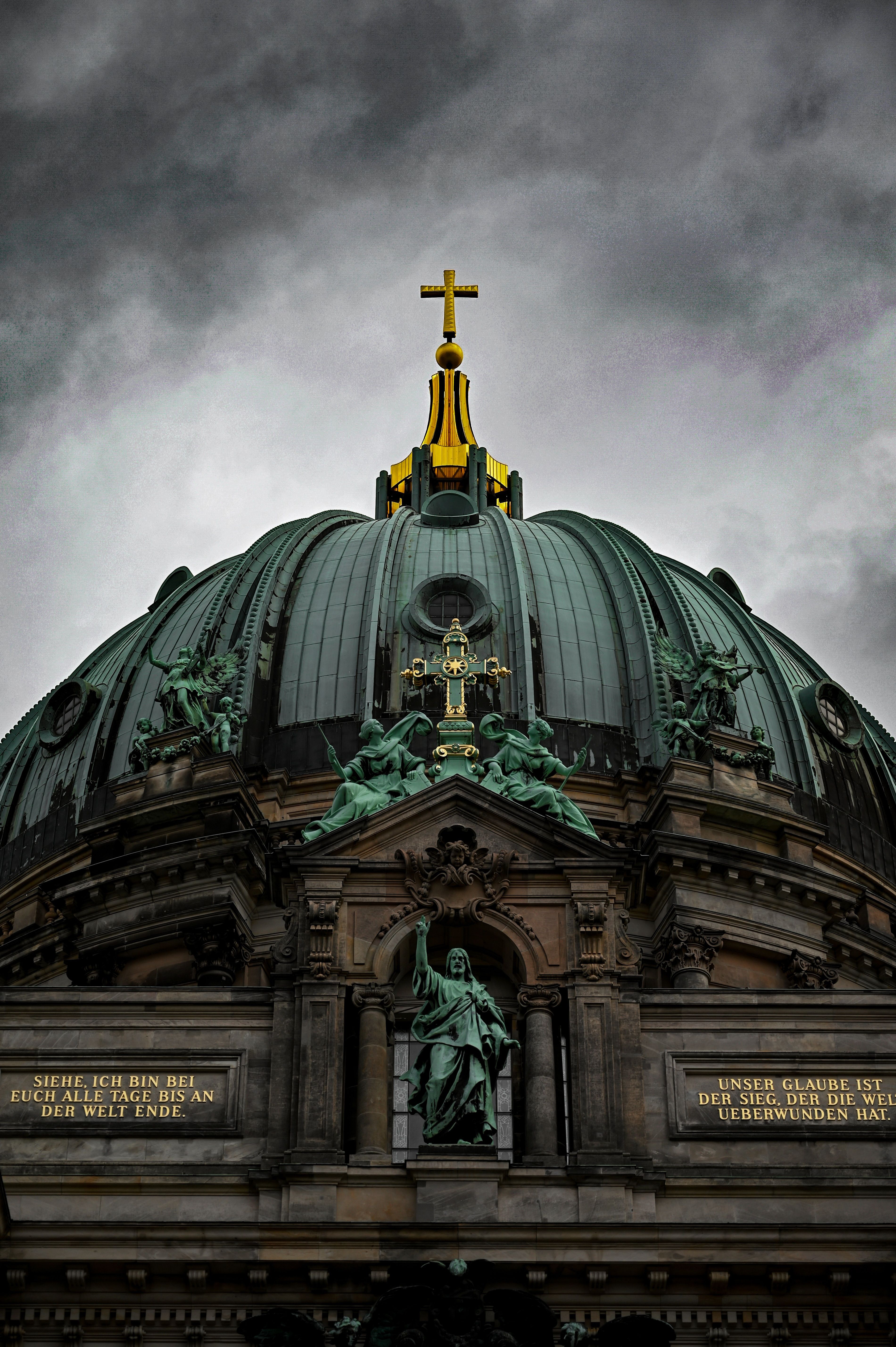 Dramatic View of Berlin Cathedral Dome · Free Stock Photo