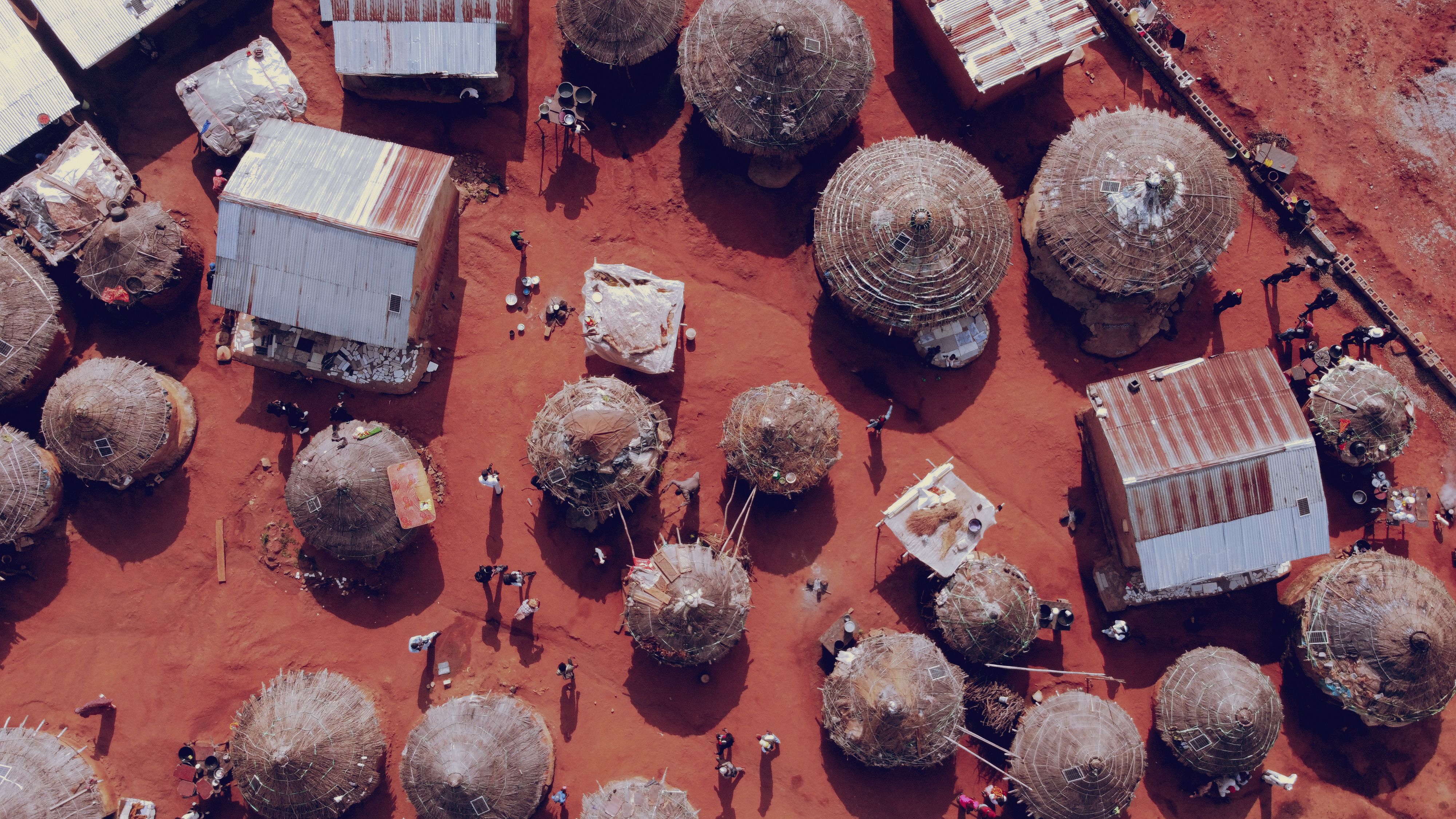 Aerial View of Traditional Nigerian Huts in Abuja · Free Stock Photo