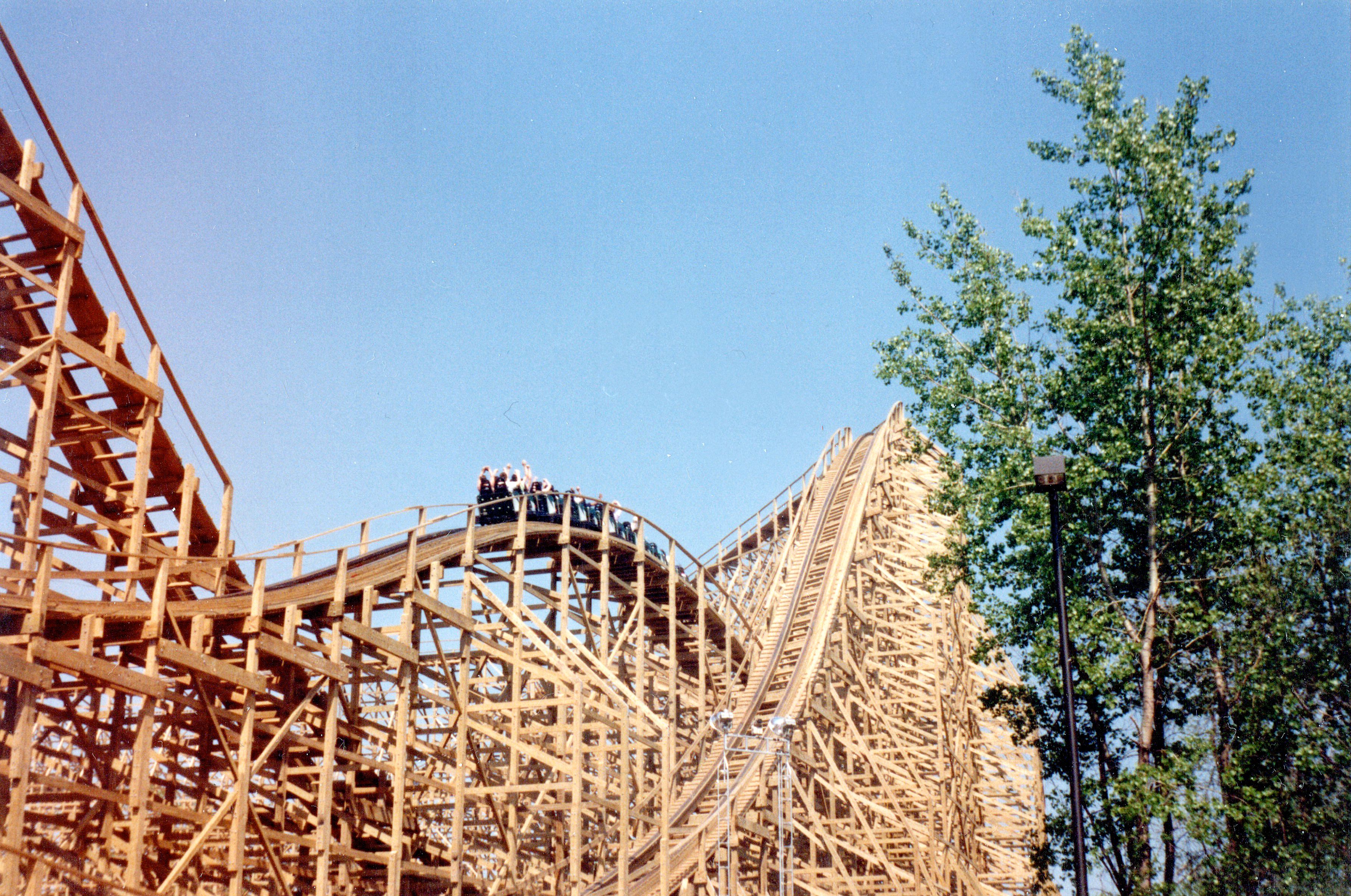 Thrilling Wooden Roller Coaster at Cedar Point · Free Stock Photo