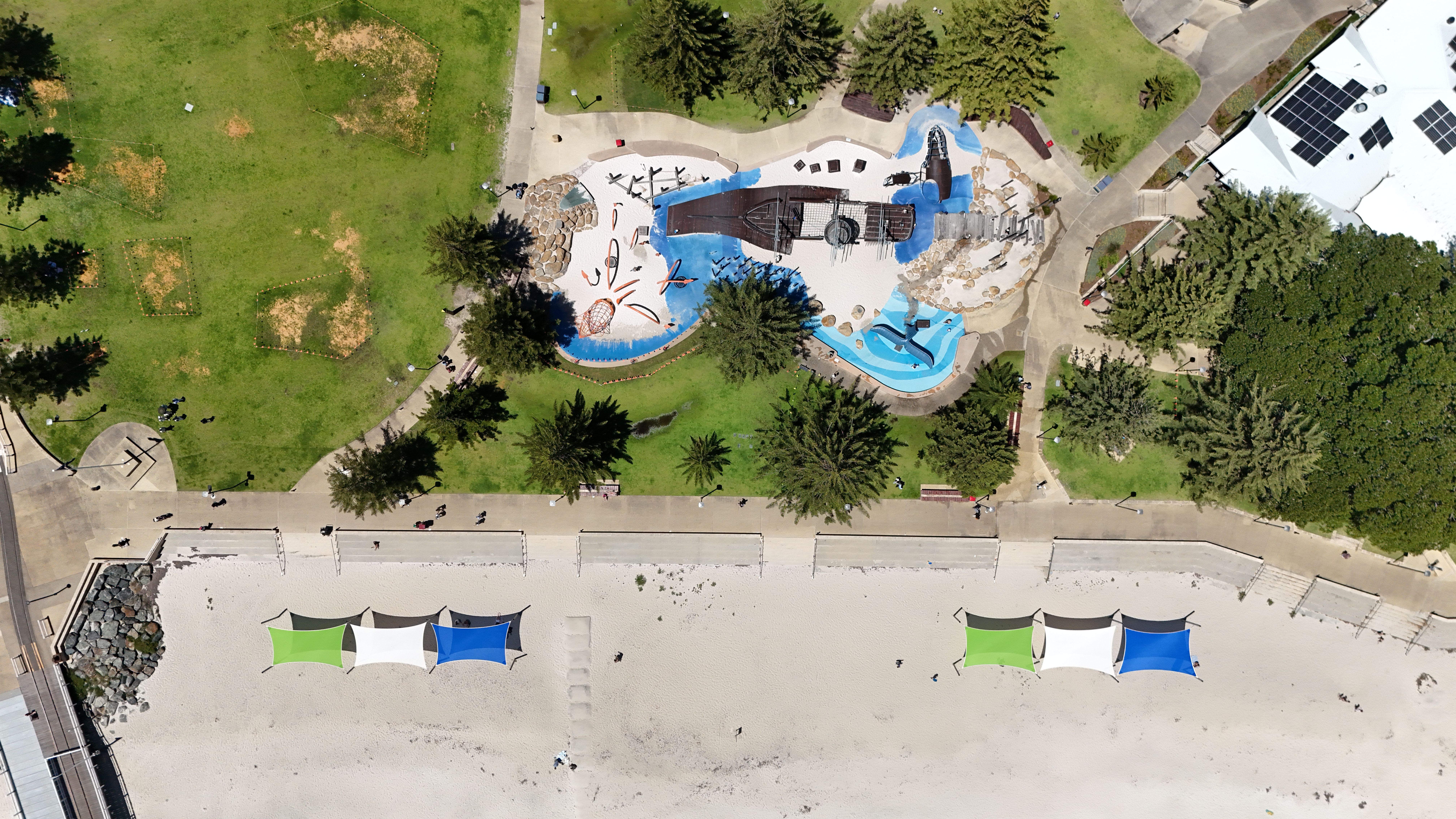 Aerial View of Pirate Playground in Busselton · Free Stock Photo