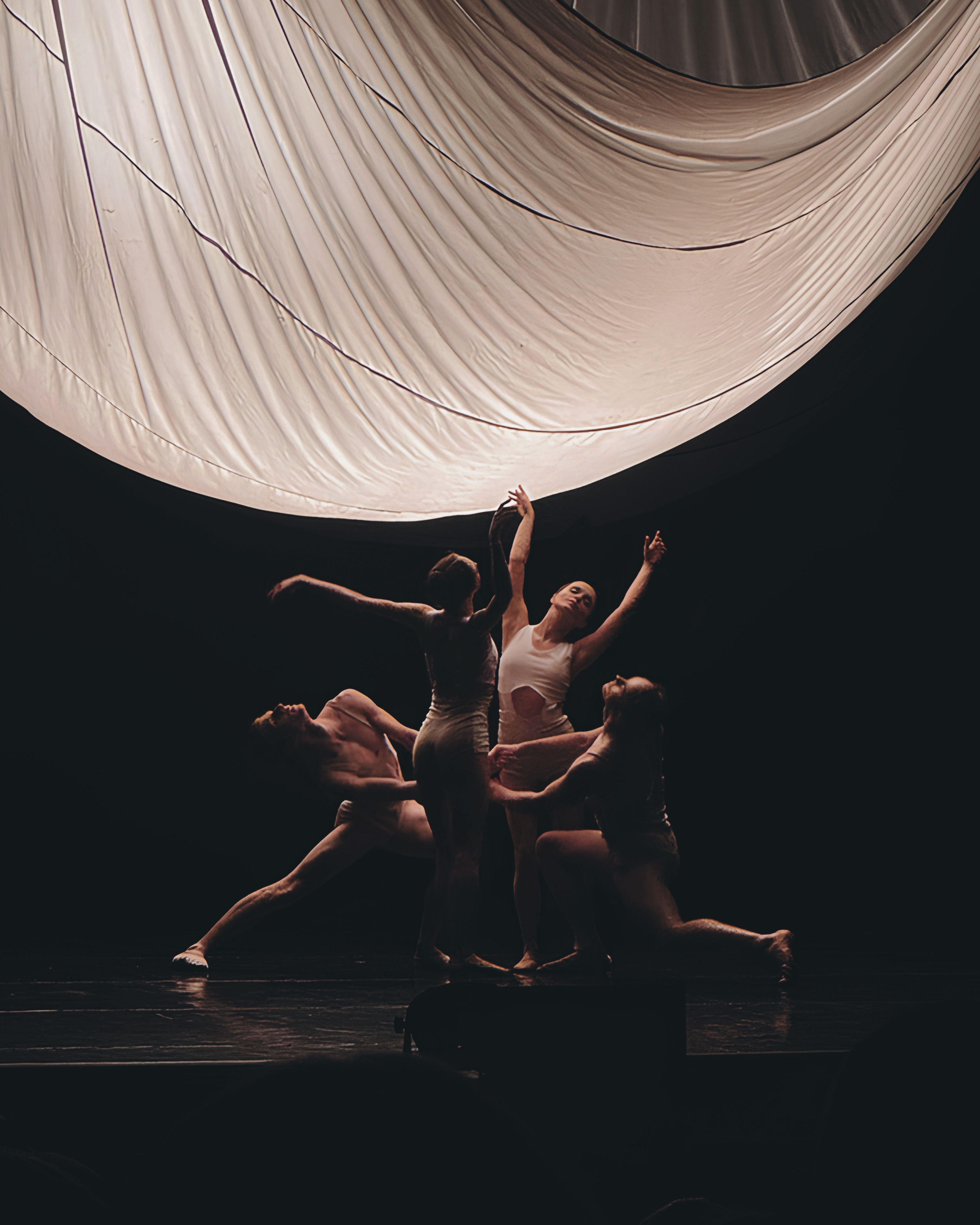 Elegant Ballet Performance Under Draped Canopy · Free Stock Photo