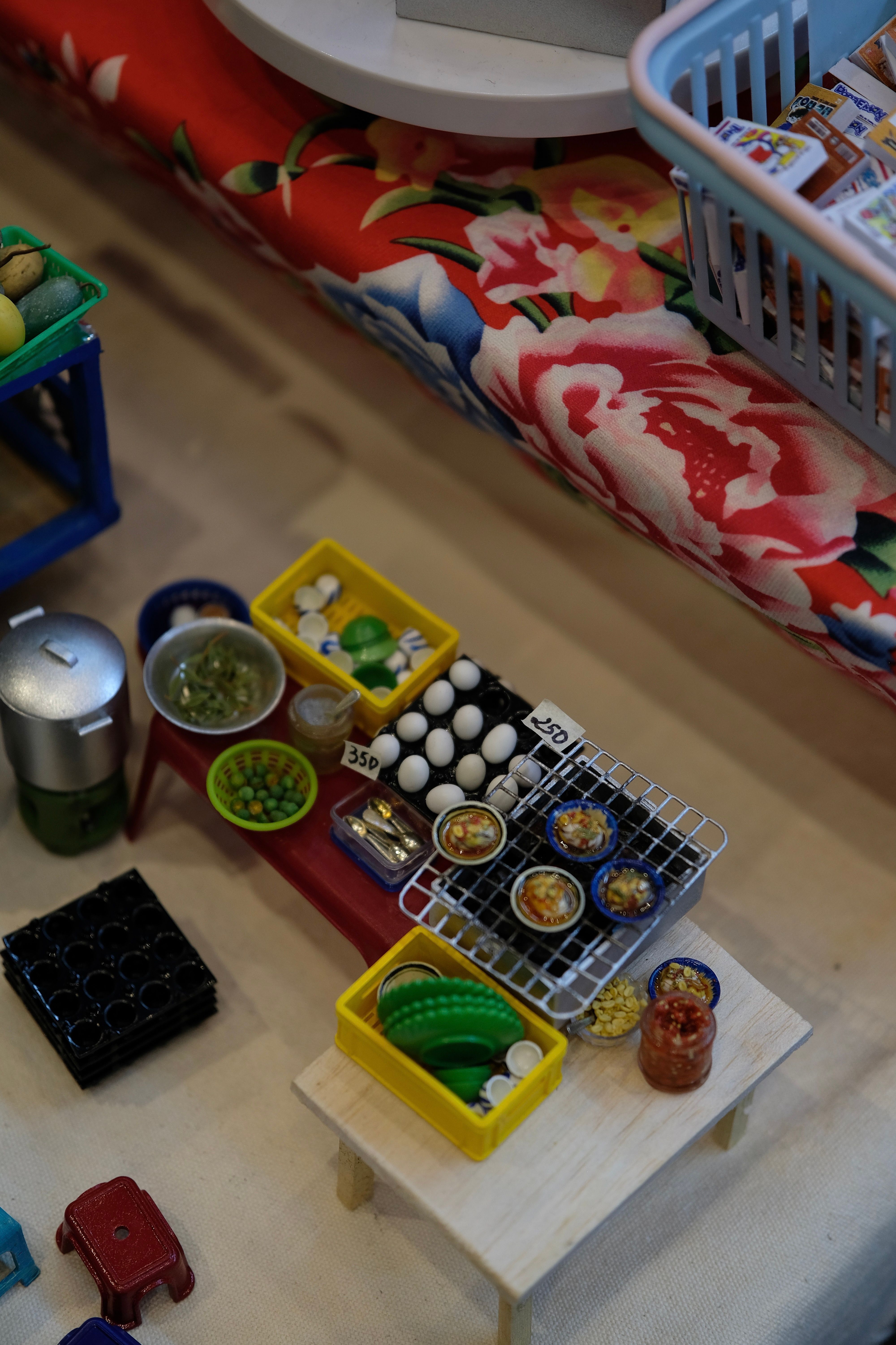 Miniature Market Stall with Assorted Goods · Free Stock Photo
