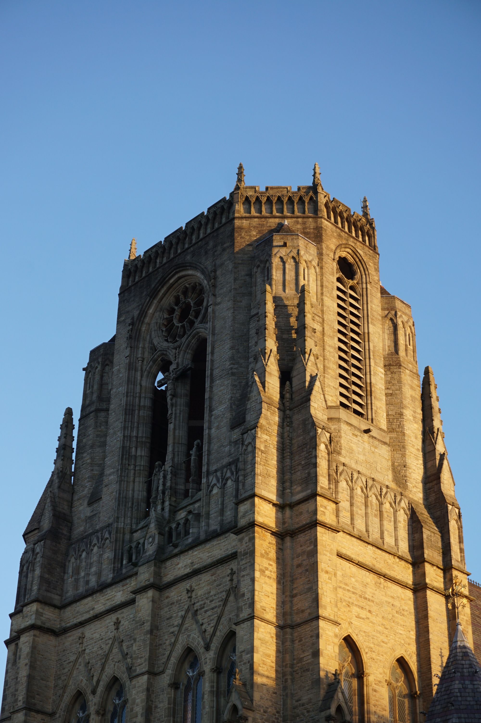 Gothic Church Tower in Golden Hour, England · Free Stock Photo