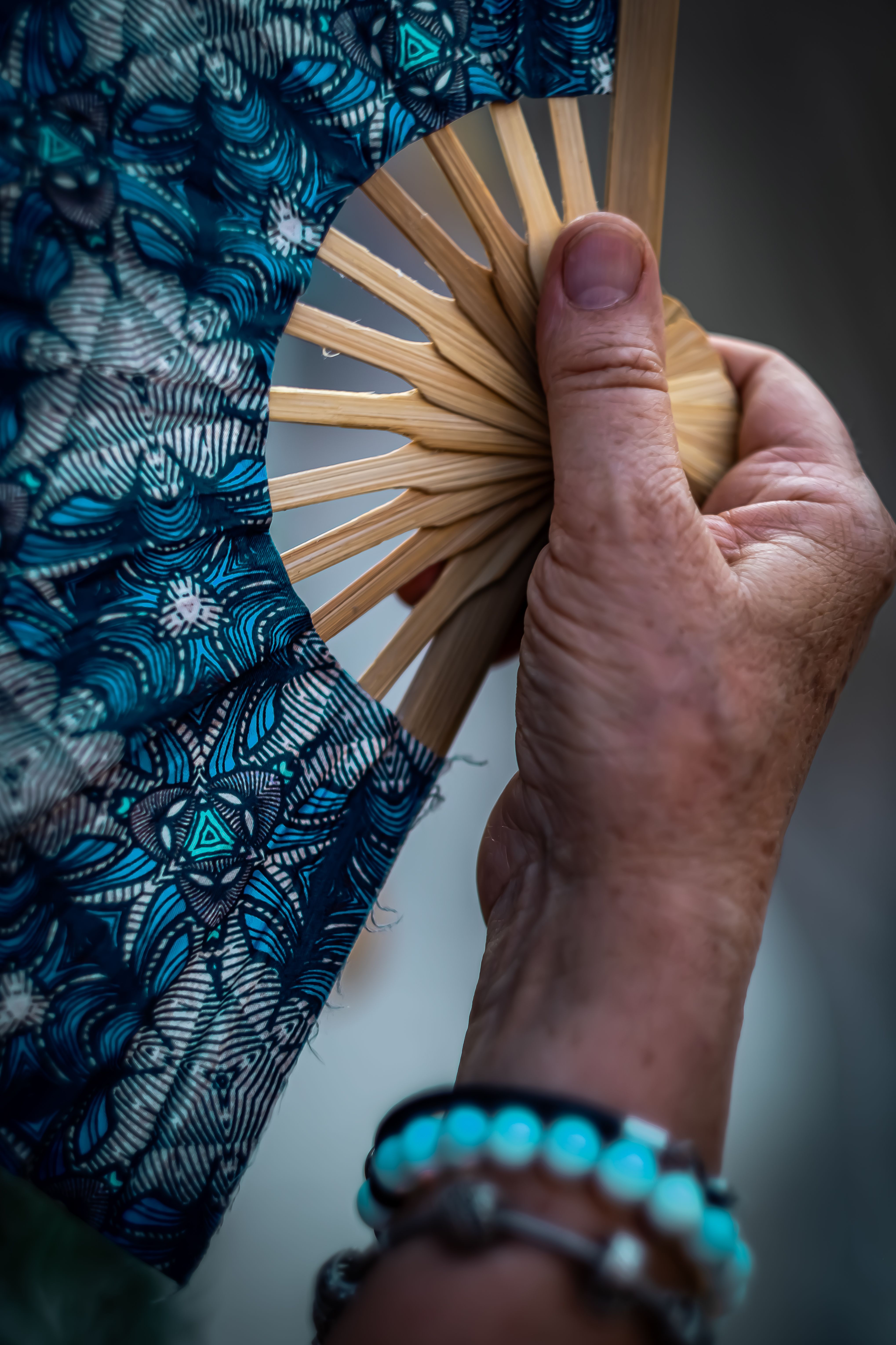 Close-Up of Hand Holding Beautiful Hand Fan · Free Stock Photo