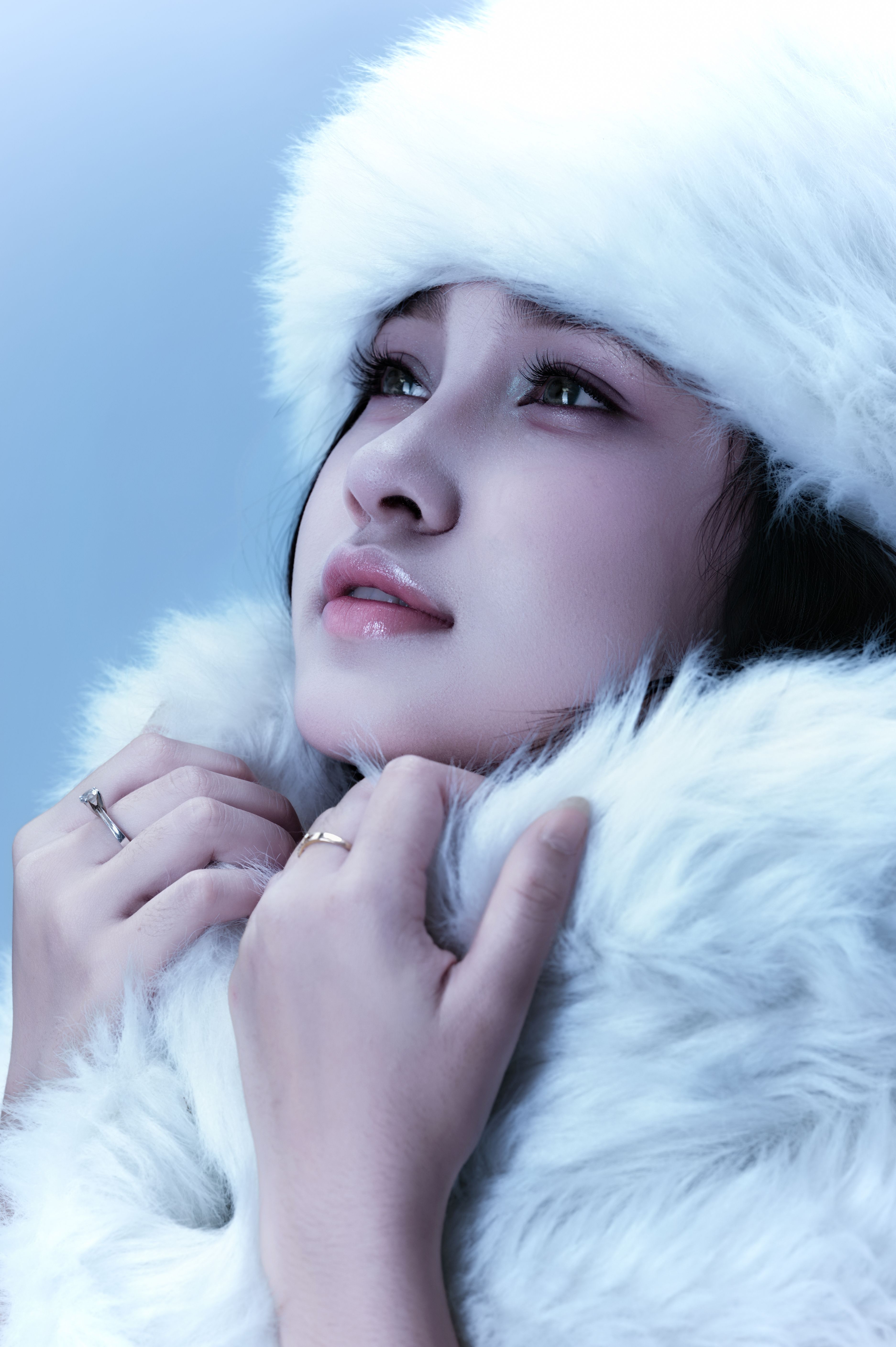 Elegant Winter Portrait with Fur Hat · Free Stock Photo