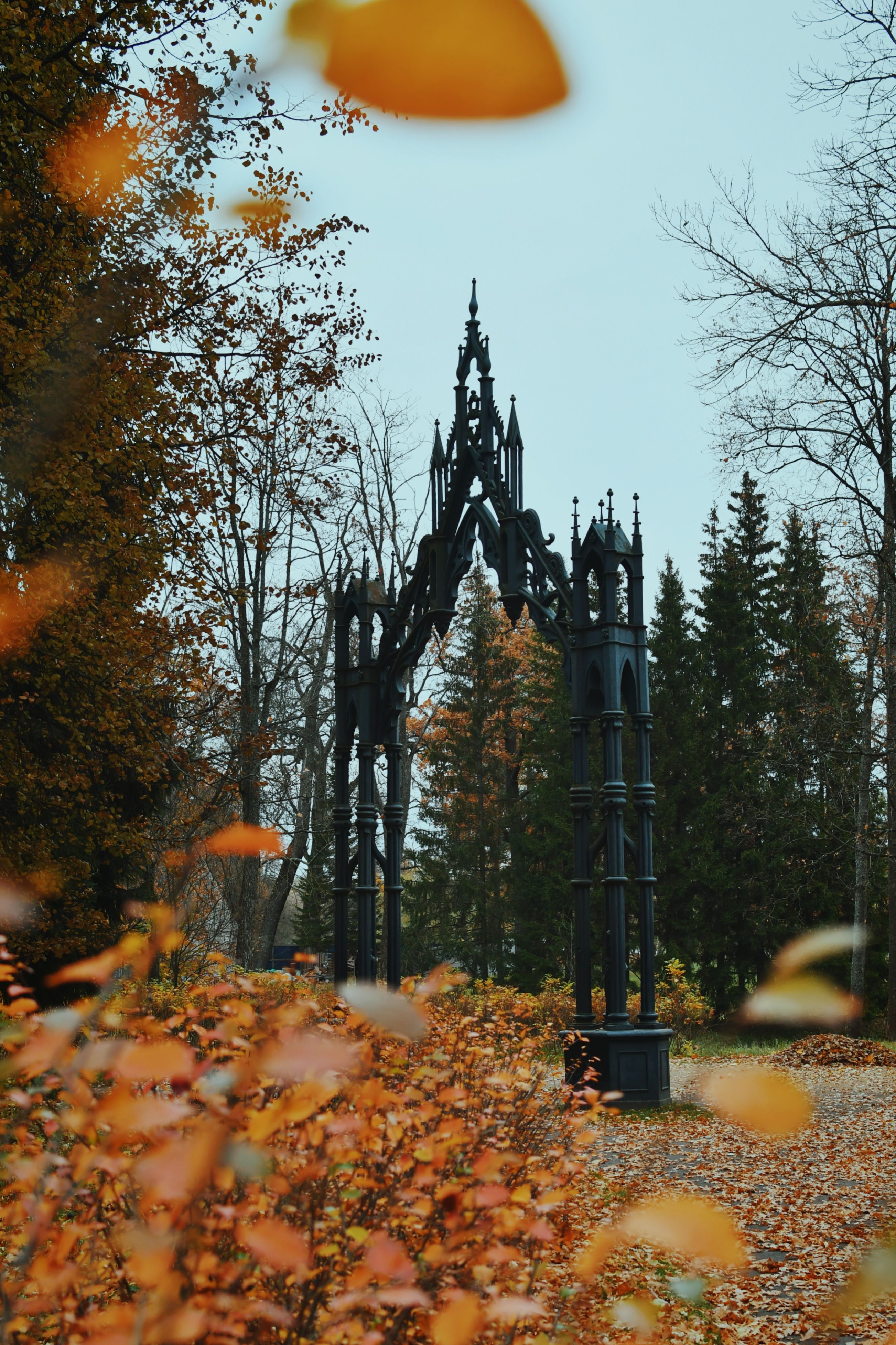 Gothic Arch in Autumn Forest Setting · Free Stock Photo