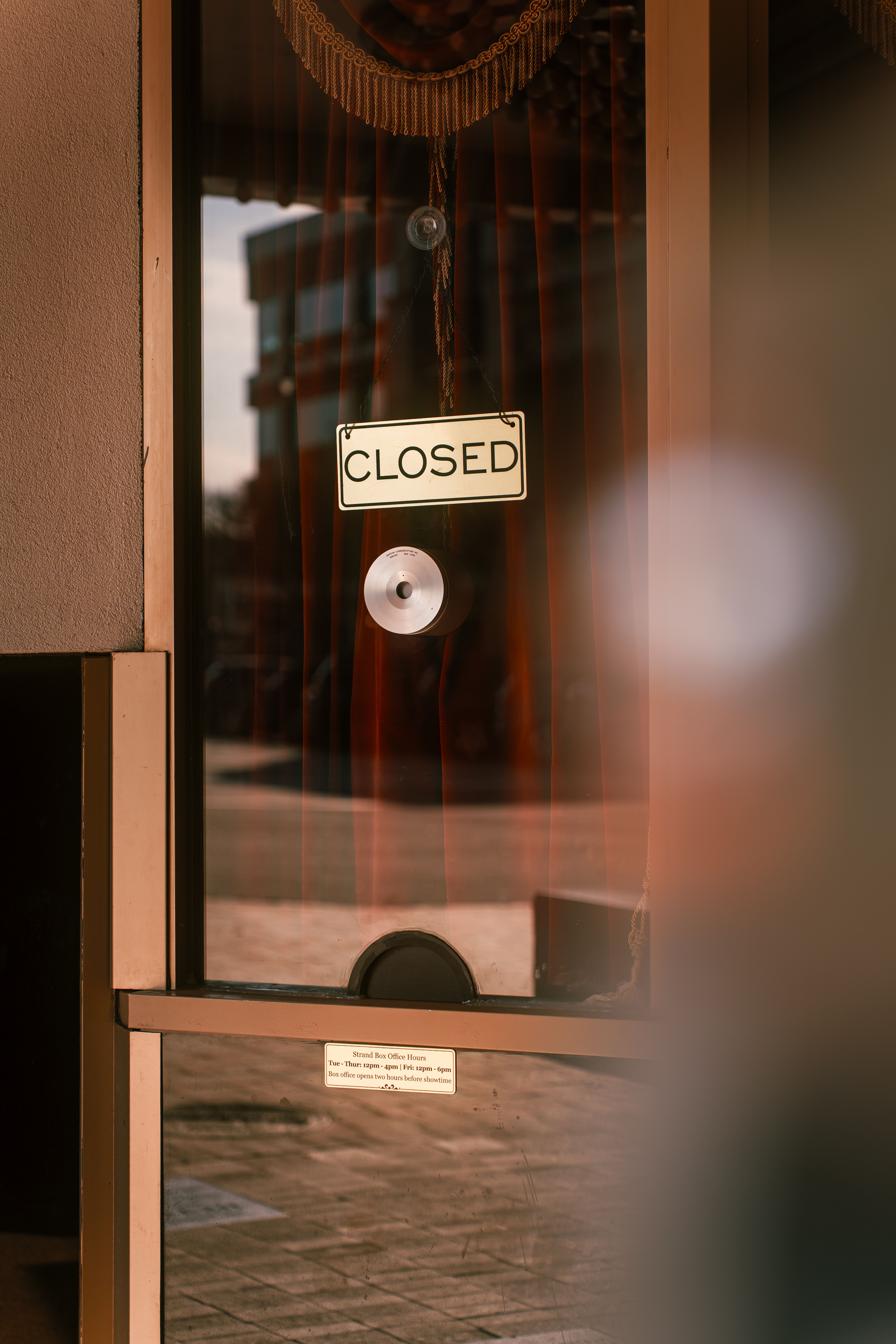 Closed Storefront with Reflective Glass Door · Free Stock Photo