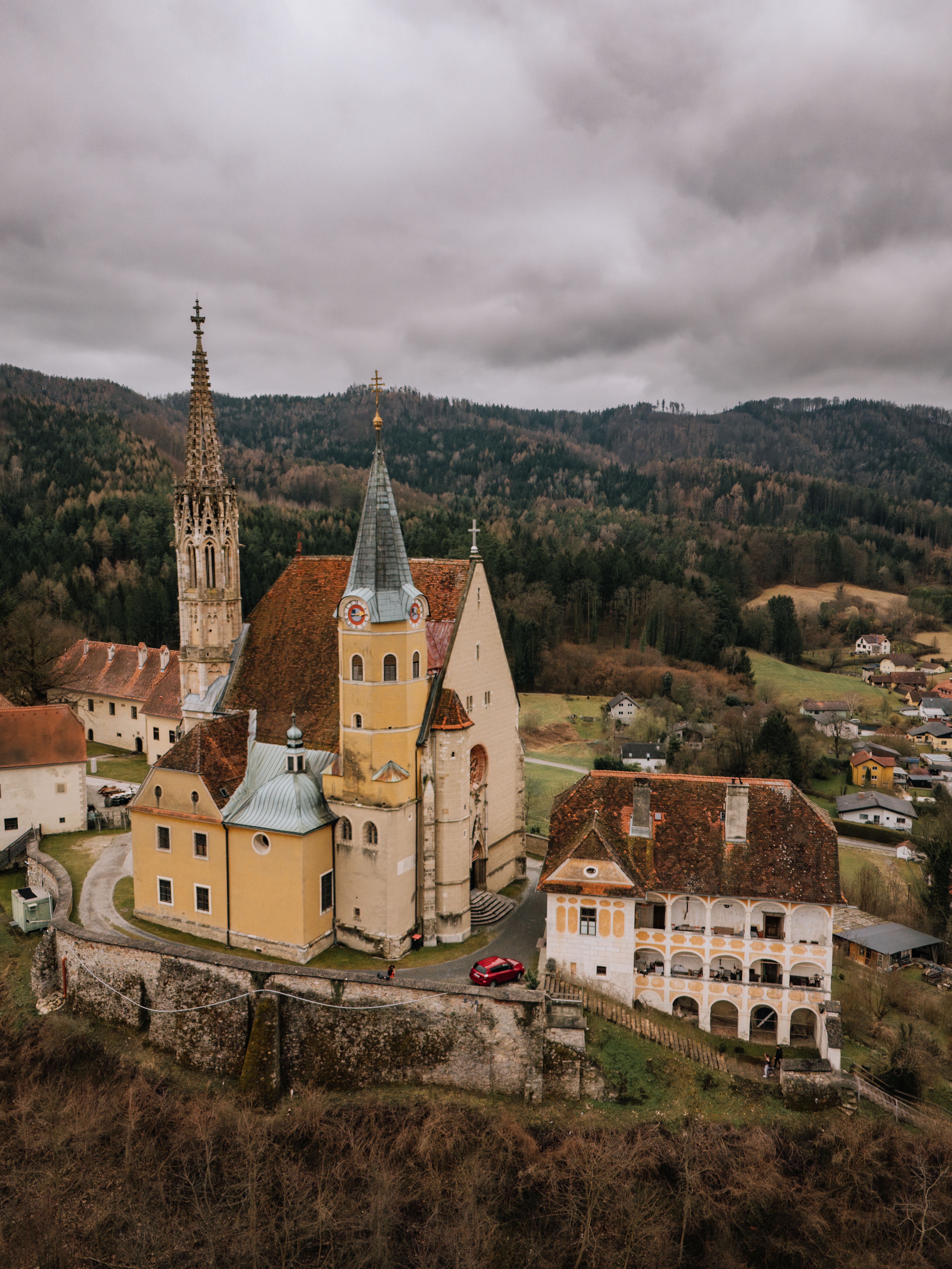 Historic Austrian Church in Scenic Alpine Village · Free Stock Photo