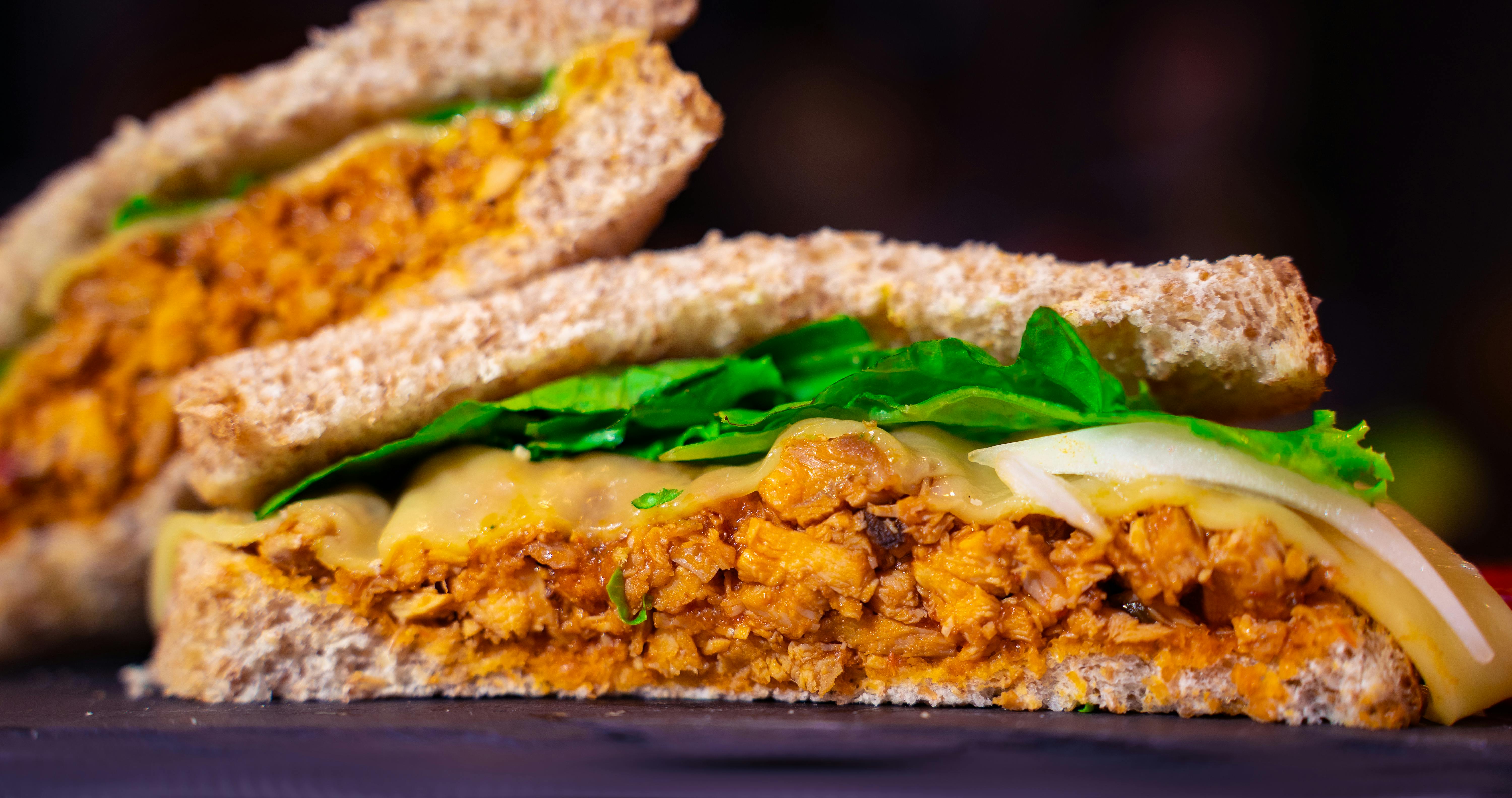 美味的墨西哥风味鸡肉三明治 · 免费素材图片