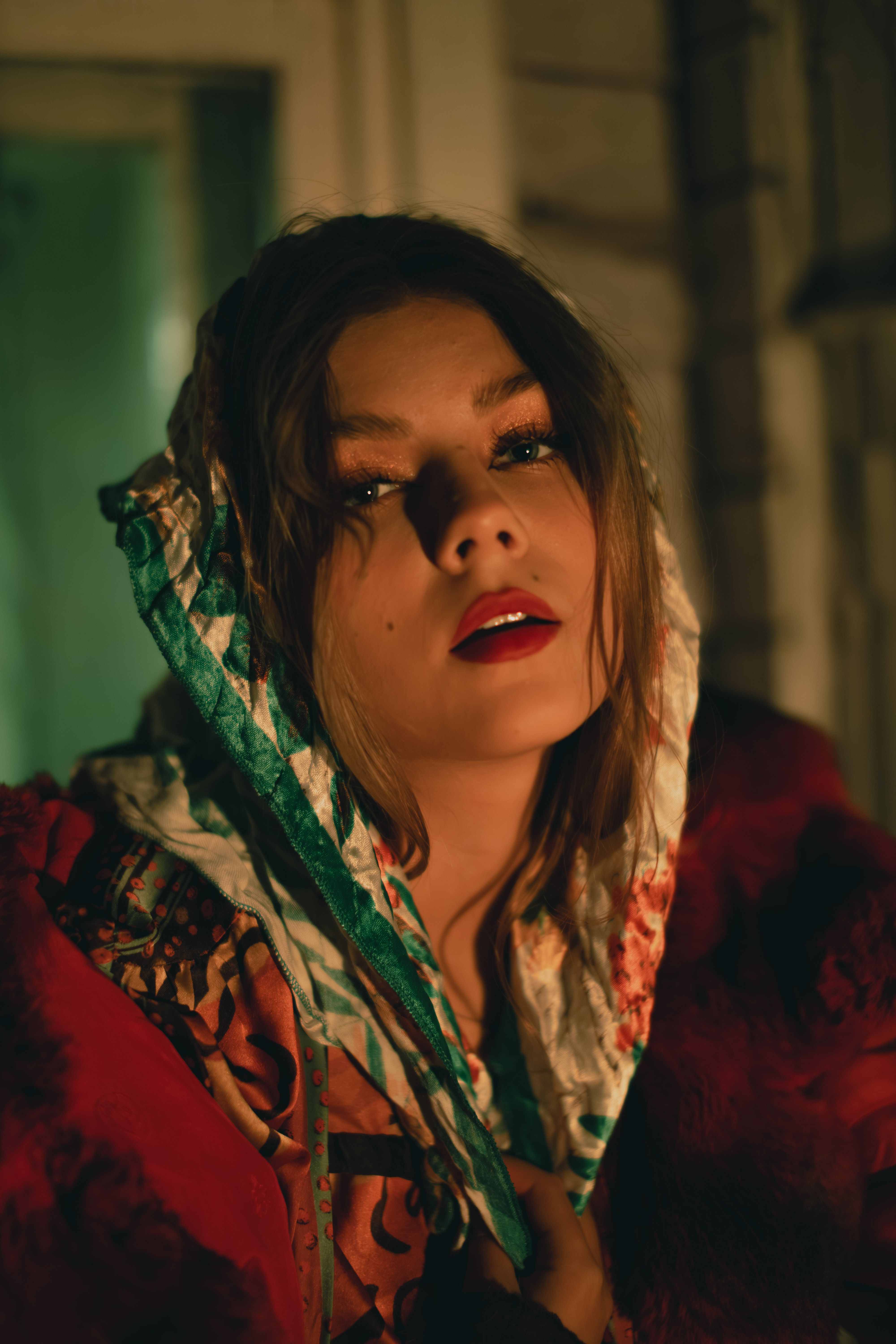 Stylish Woman in Dramatic Evening Lighting · Free Stock Photo