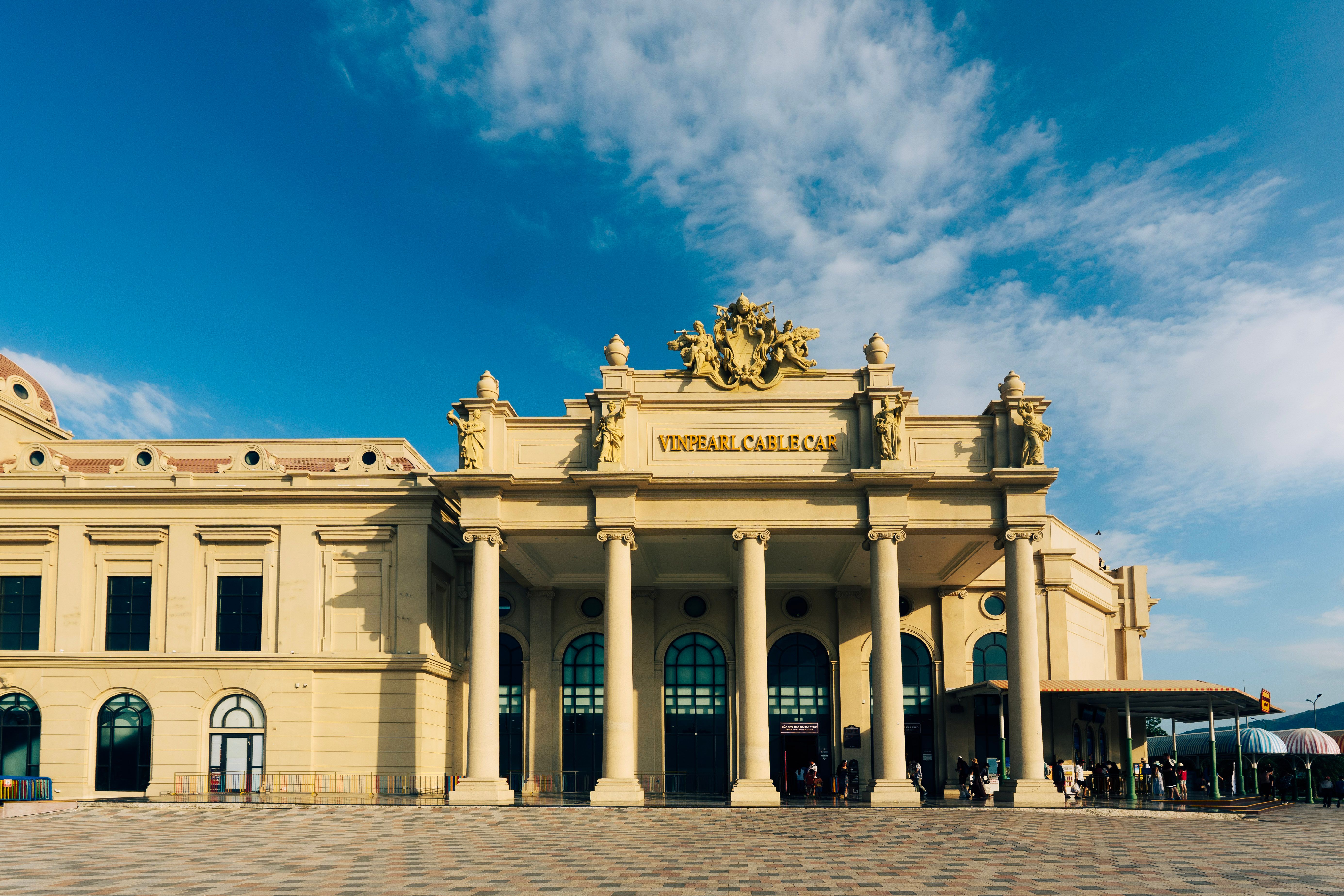 Majestic Vinpearl Cable Car Building in Sunlight · Free Stock Photo
