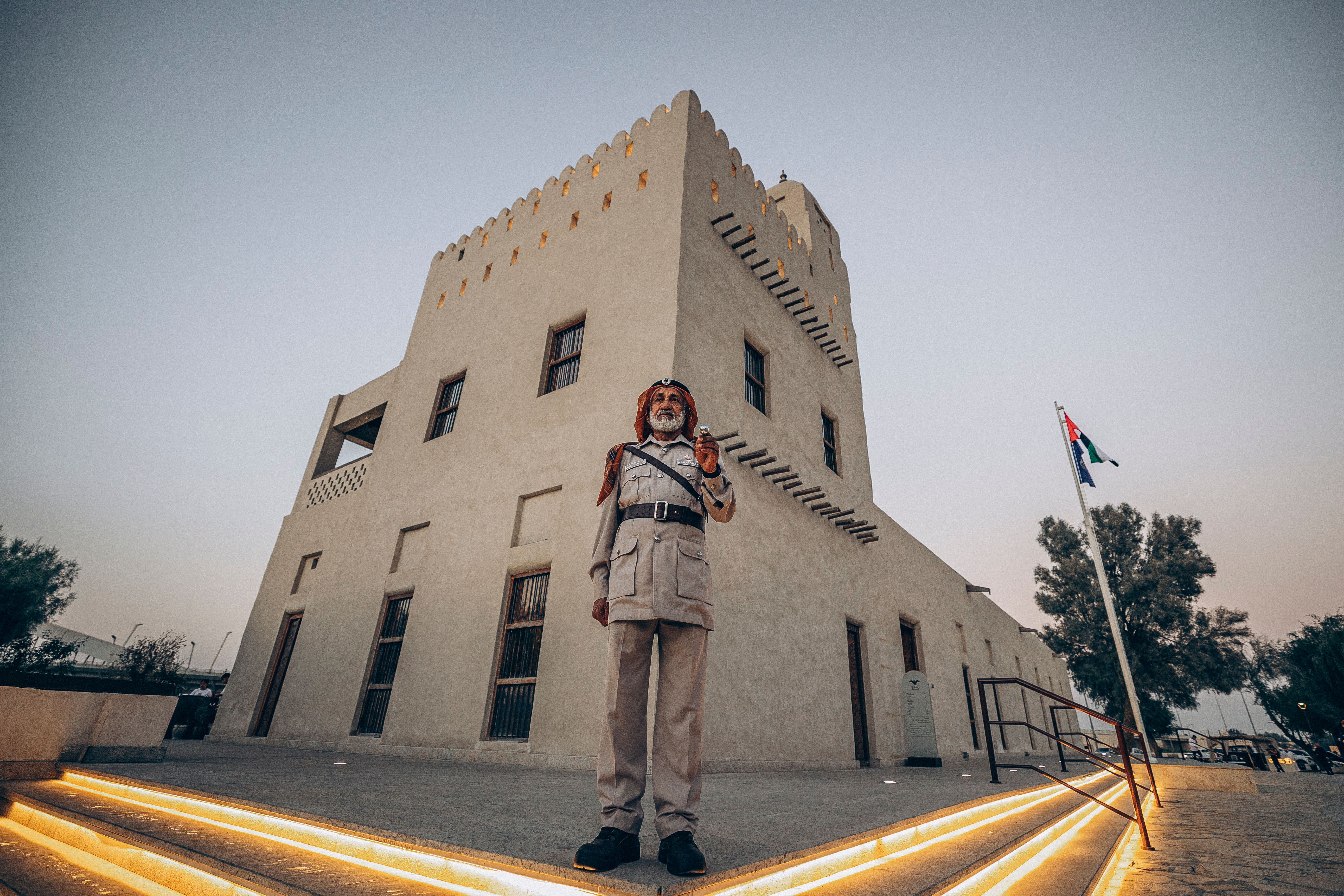 Traditional Guard at Al Maqta Fort in Abu Dhabi · Free Stock Photo