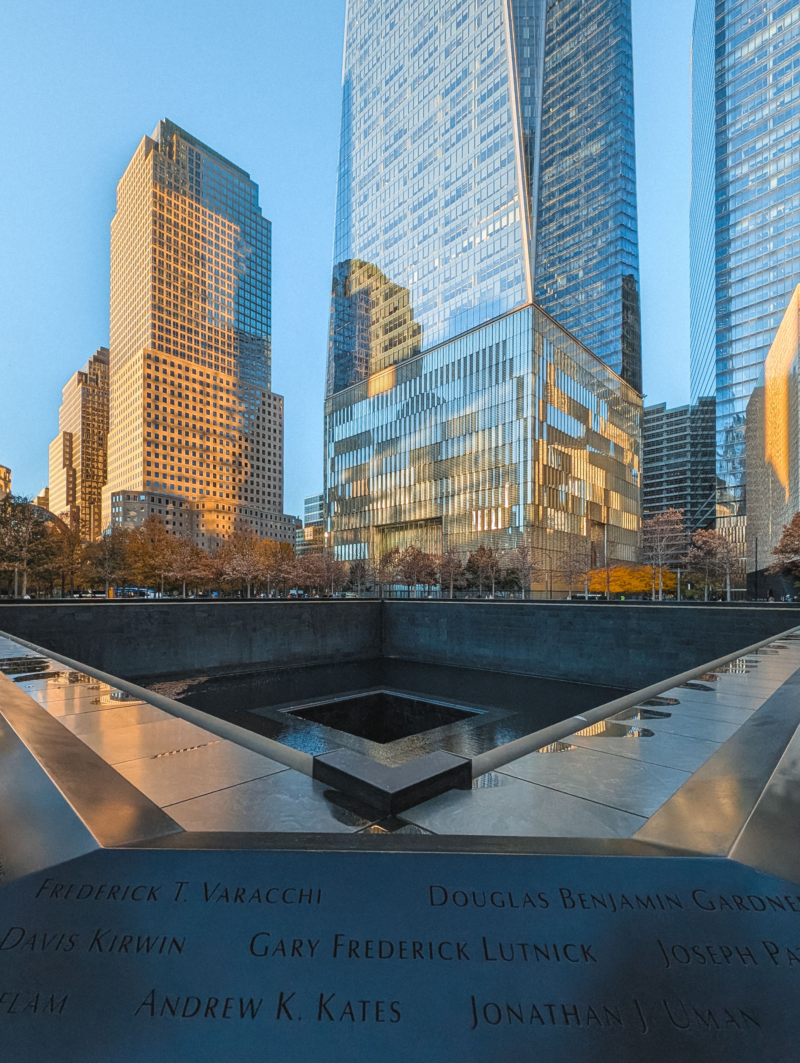 New York 9/11 Memorial with Skyscrapers at Day · Free Stock Photo