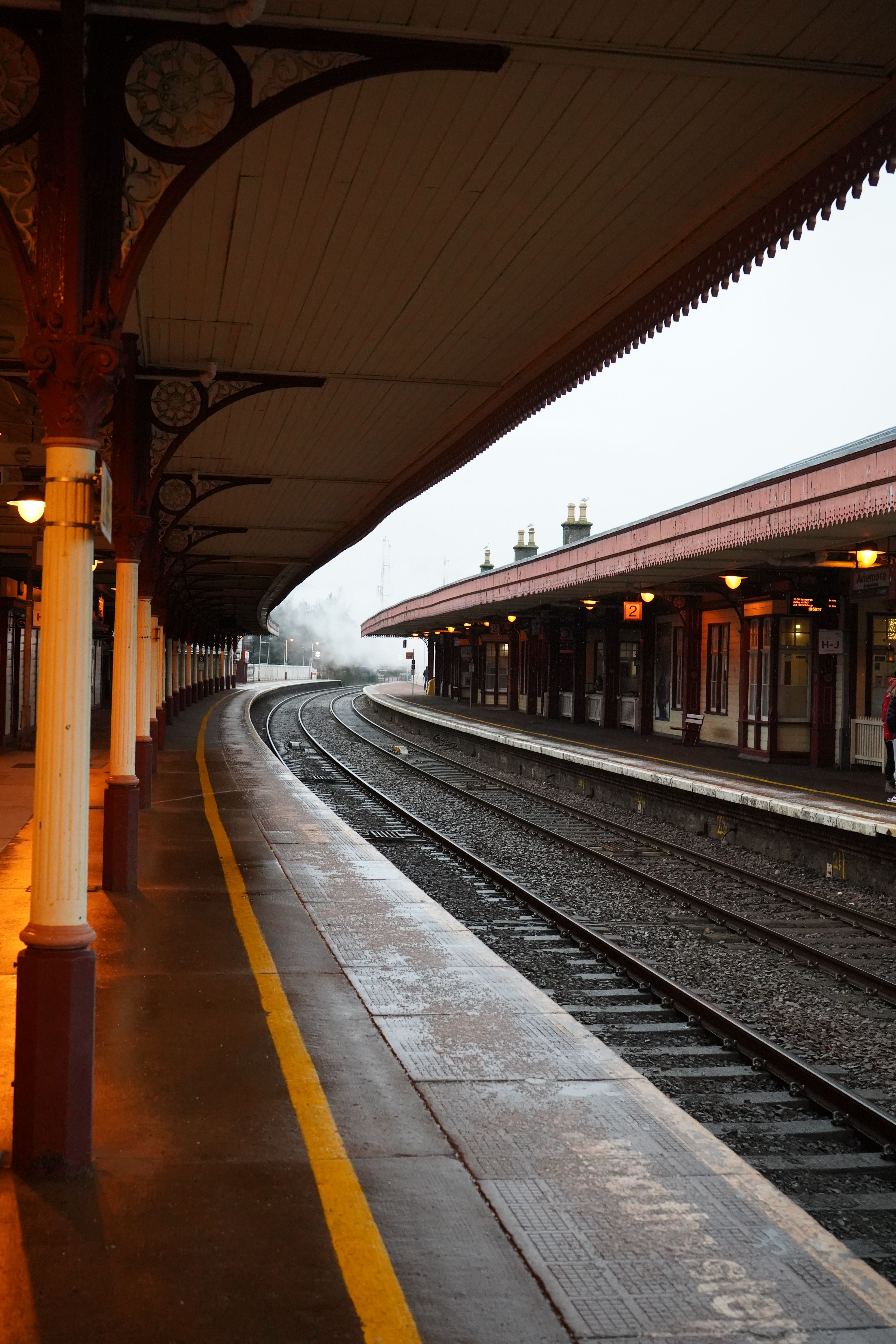Empty Train Station Platform in Scotland · Free Stock Photo
