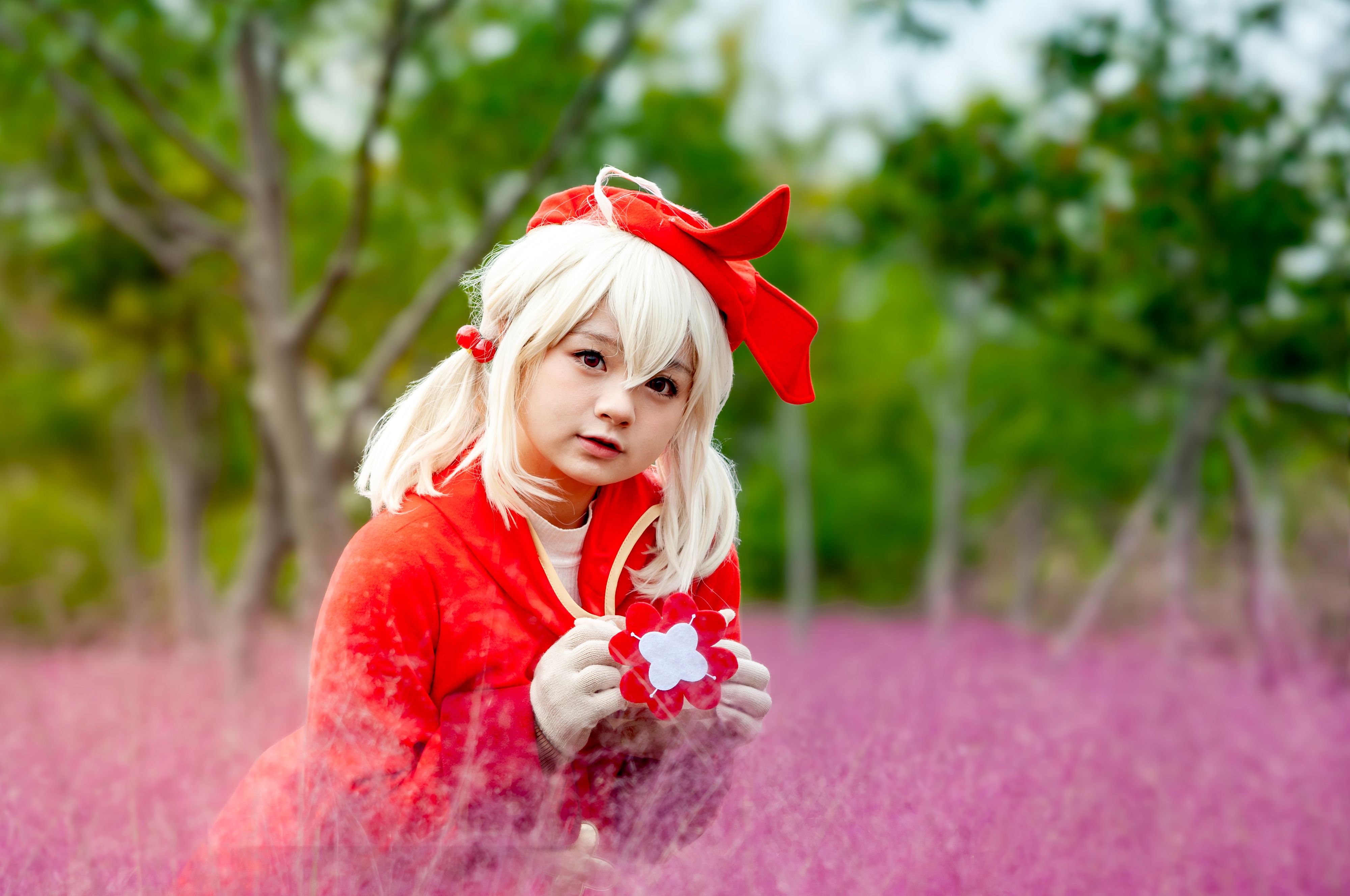 Colorful Cosplay in a Vibrant Flower Field · Free Stock Photo