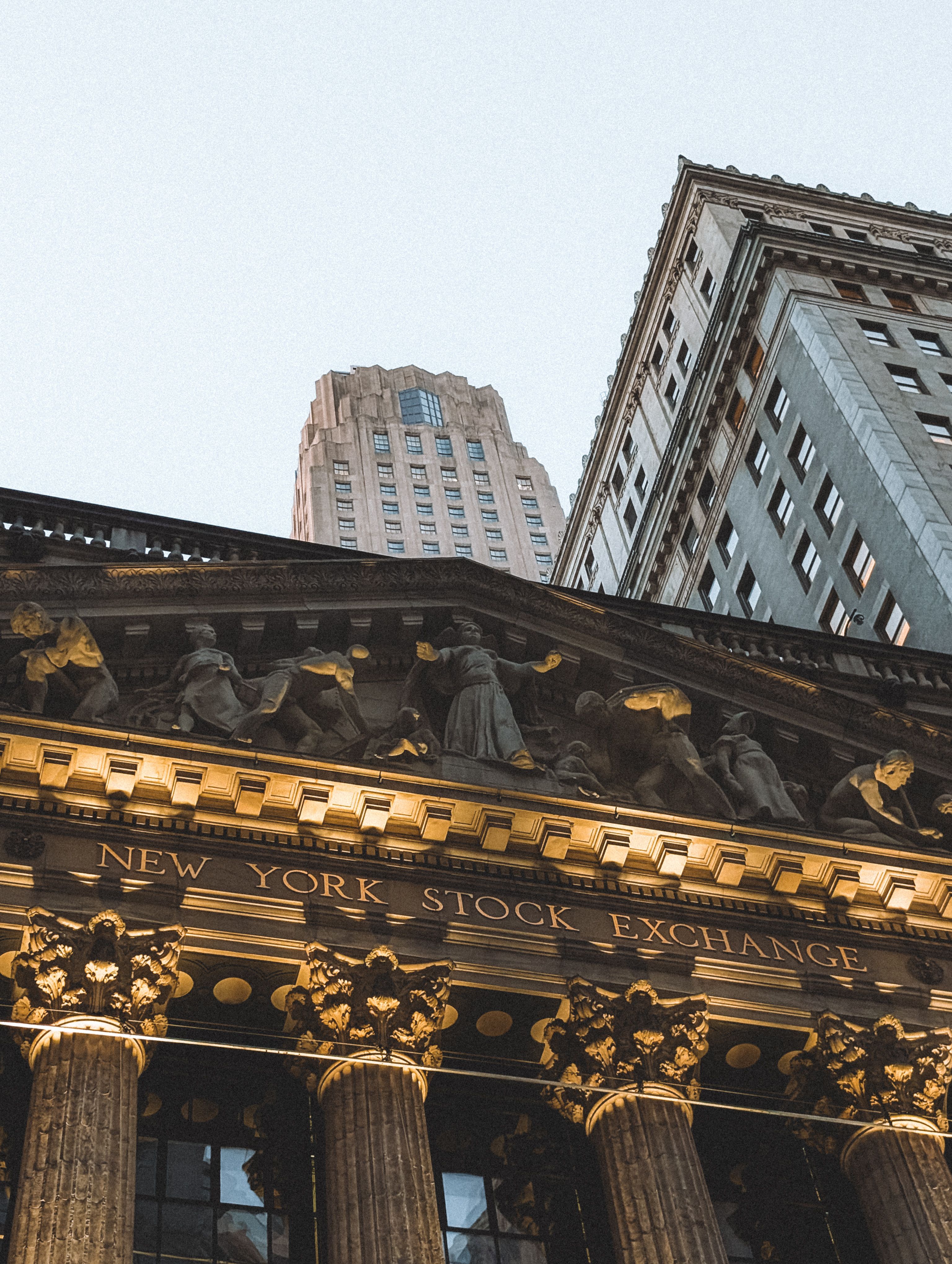 Historic New York Stock Exchange Building at Twilight · Free Stock Photo