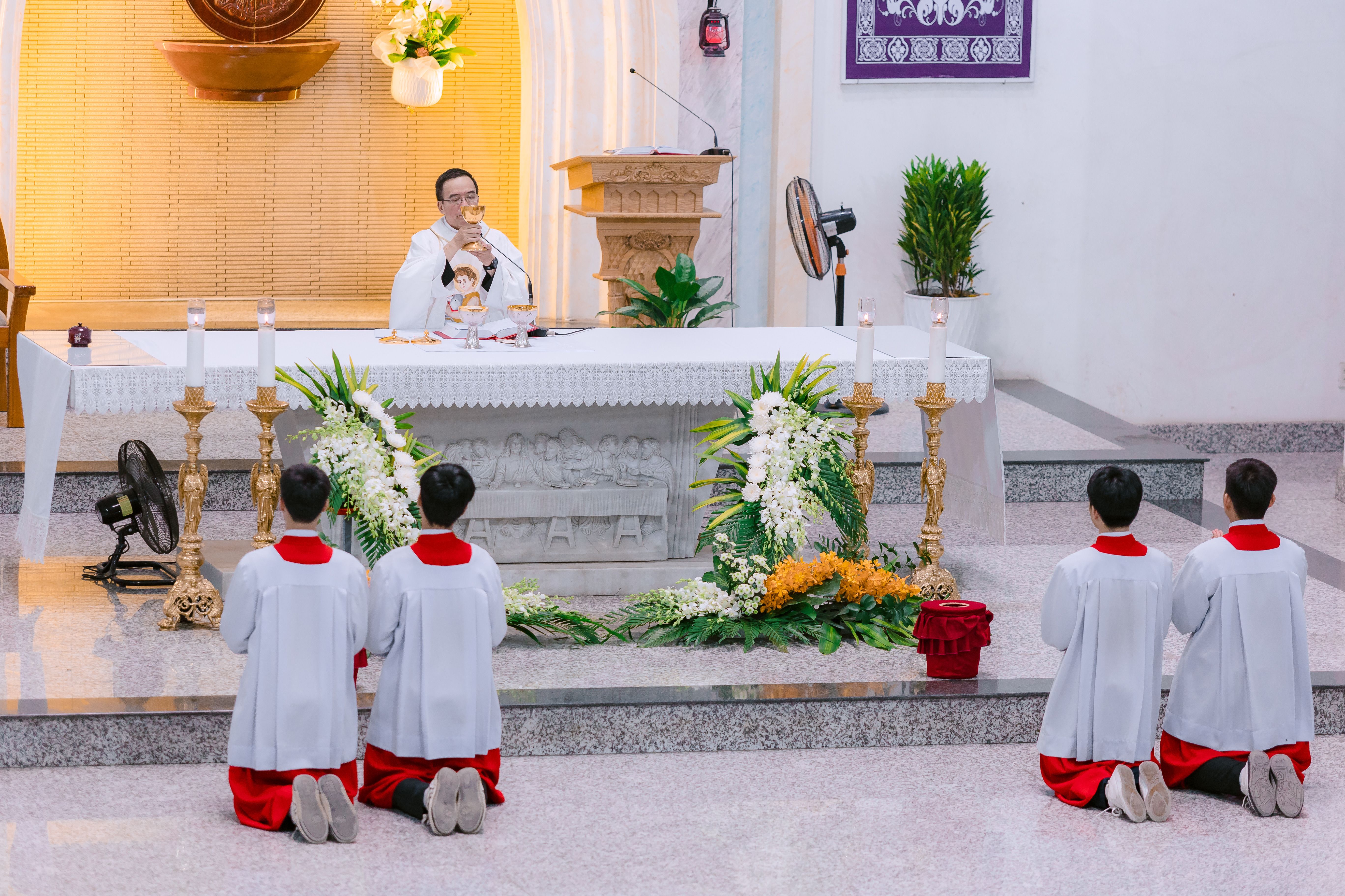 Religious Ceremony Inside a Church with Clergy · Free Stock Photo